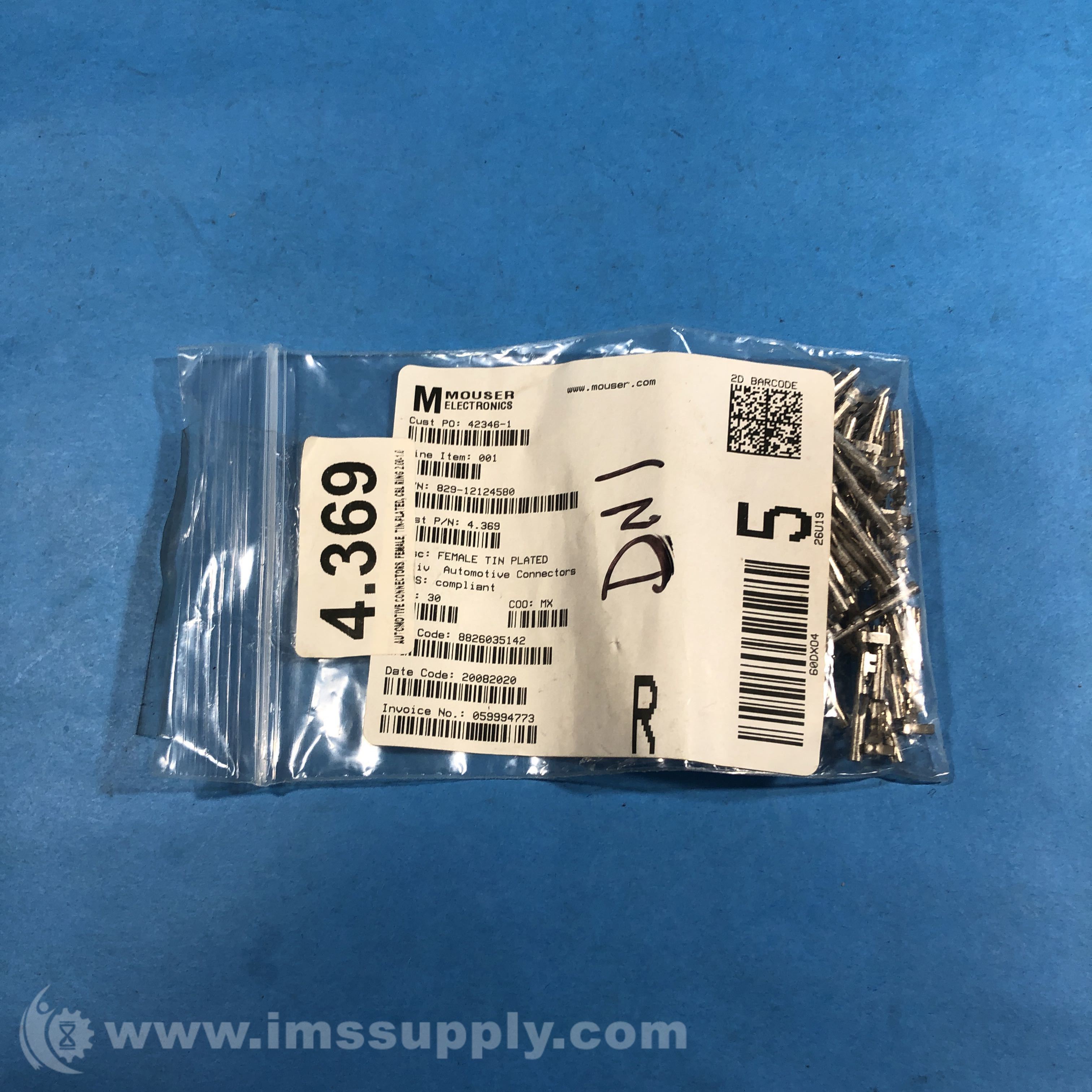Aptiv 829-12124580 Bag of 30 Automotive Connectors - IMS Supply