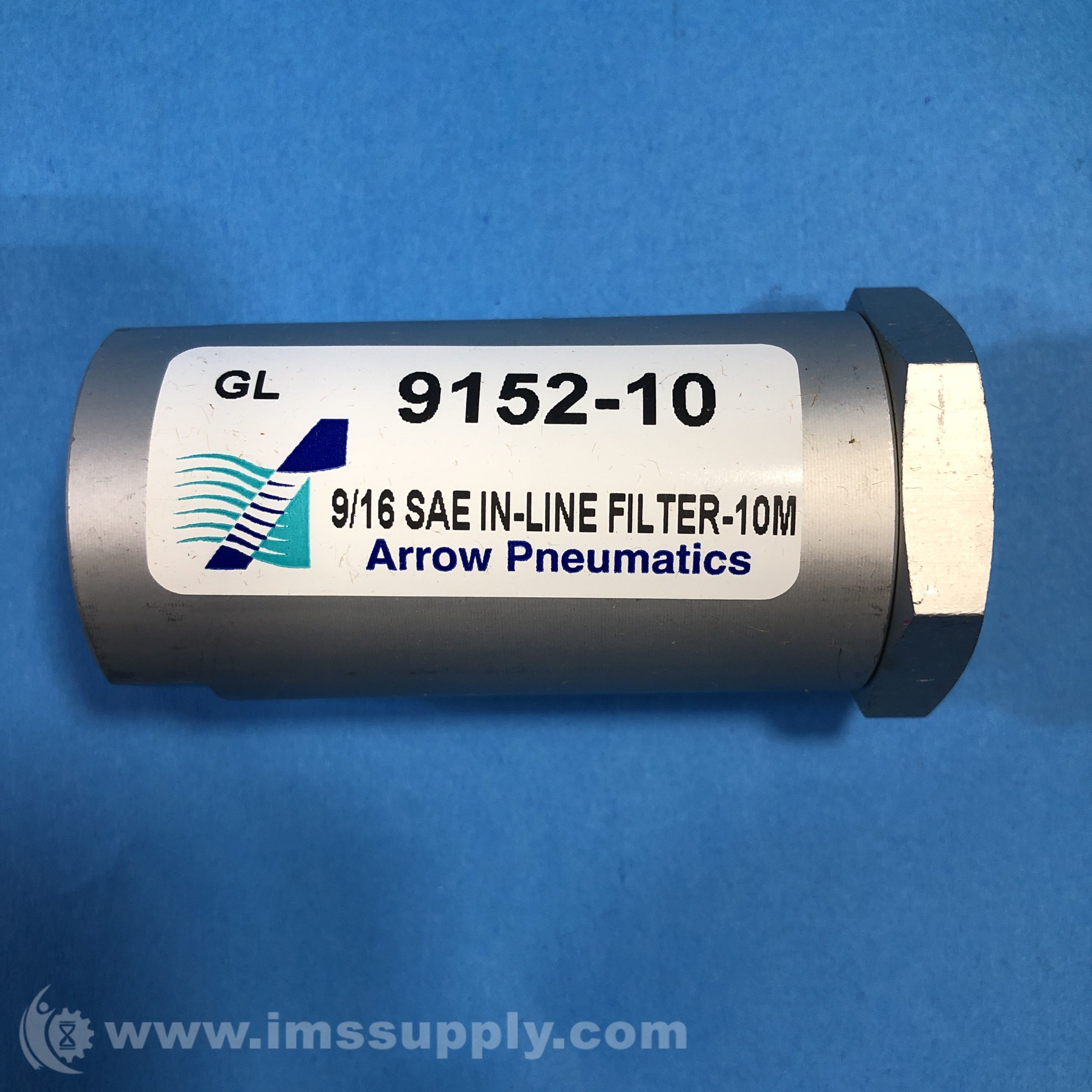 Arrow Pneumatics 9152-10 In Line Filter, 9/16-18 SAE NPTF, 10M - IMS Supply