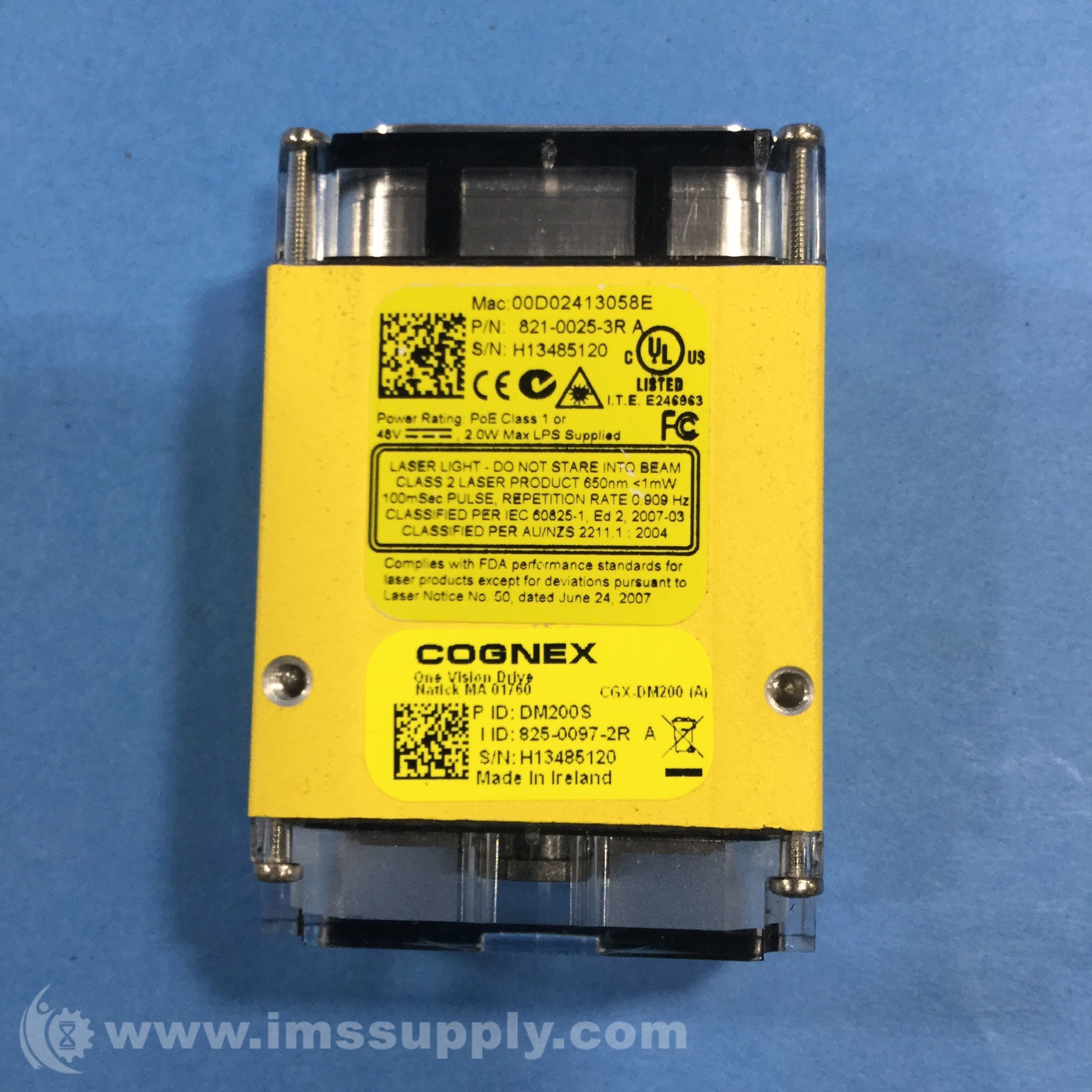 Cognex 821-0025-3RA DM200S Laser Vision Sensor - IMS Supply