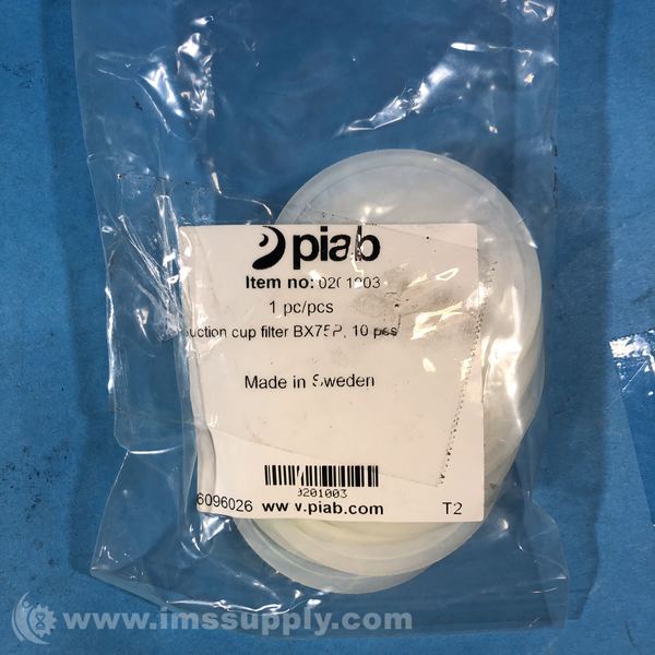 PIAB 0201003 Bag of 10 Suction Cup Filters BX75P - IMS Supply