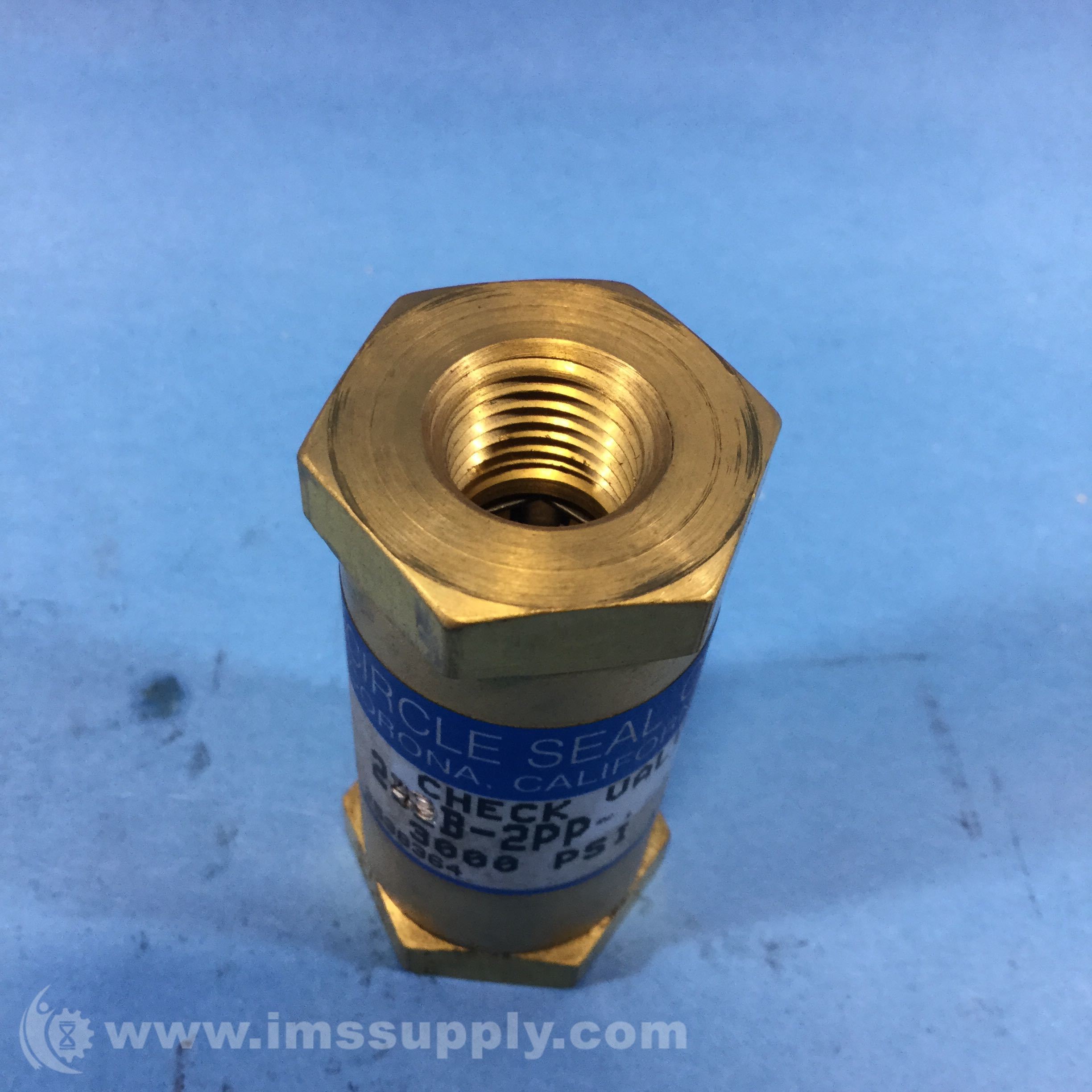 Circle Seal Valve 249B-2PP 0-3000 PSIG Check Valve - IMS Supply