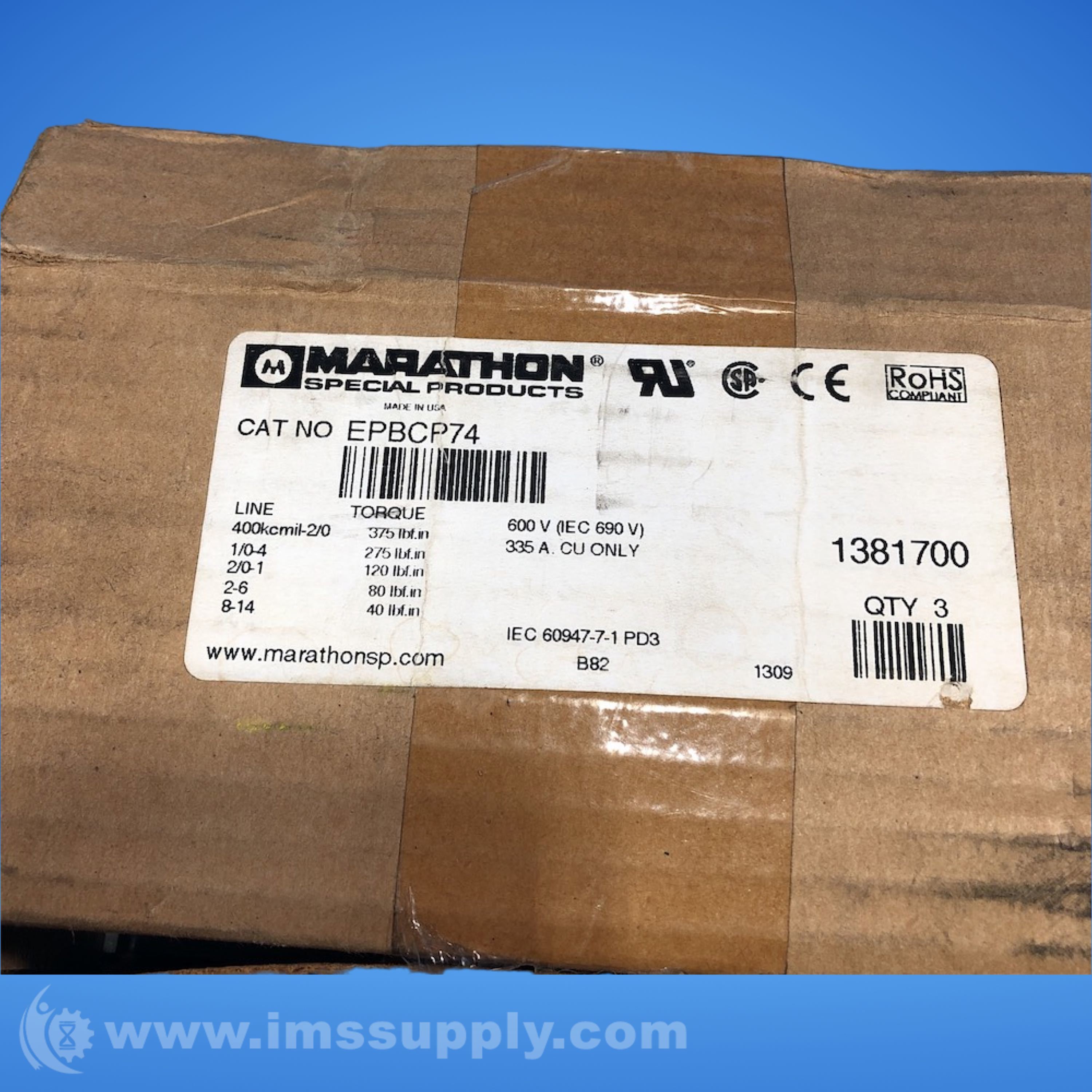 Marathon EPBCP74 Power Distribution Block - IMS Supply