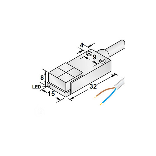 Ramco MPS-15F-2WDC-NO-5M 15mm Mirco Inductive Prox Front Sense - IMS Supply