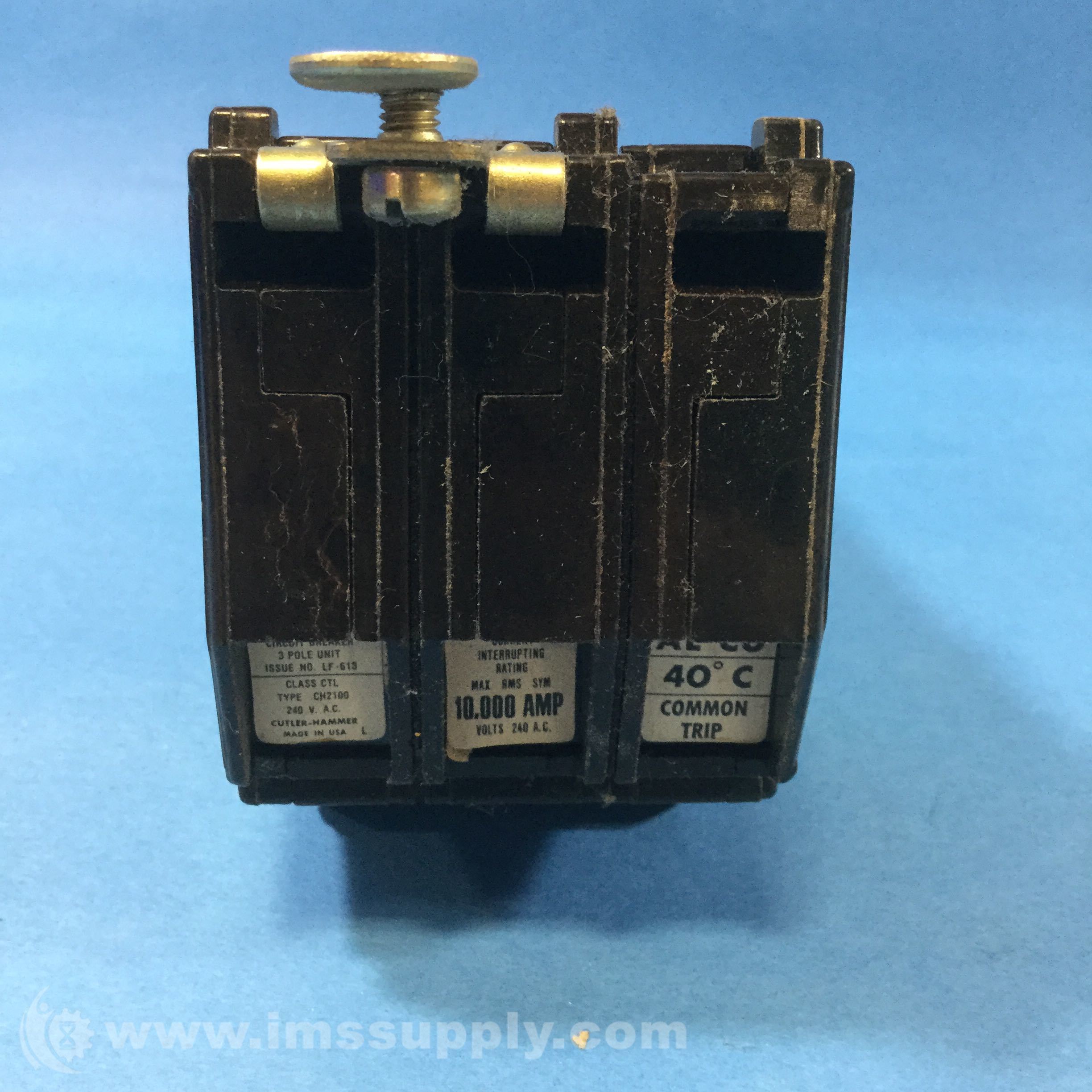 Cutler Hammer CH2100 Circuit Breaker, 3 Pole, Common Trip - IMS Supply