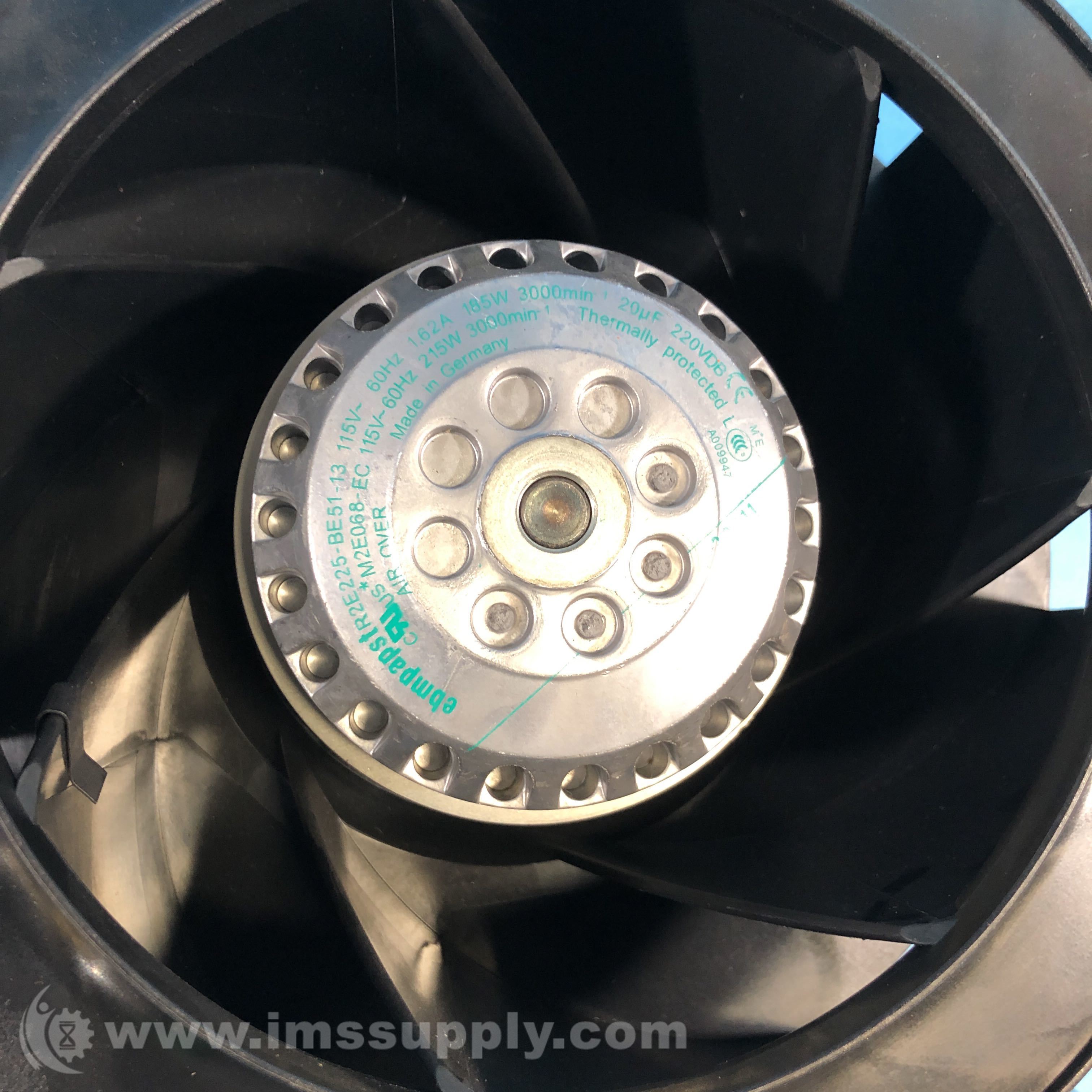EBM PAPST R2E225-BE51-13 AC Motorized Impeller 225MM, 115V - IMS Supply