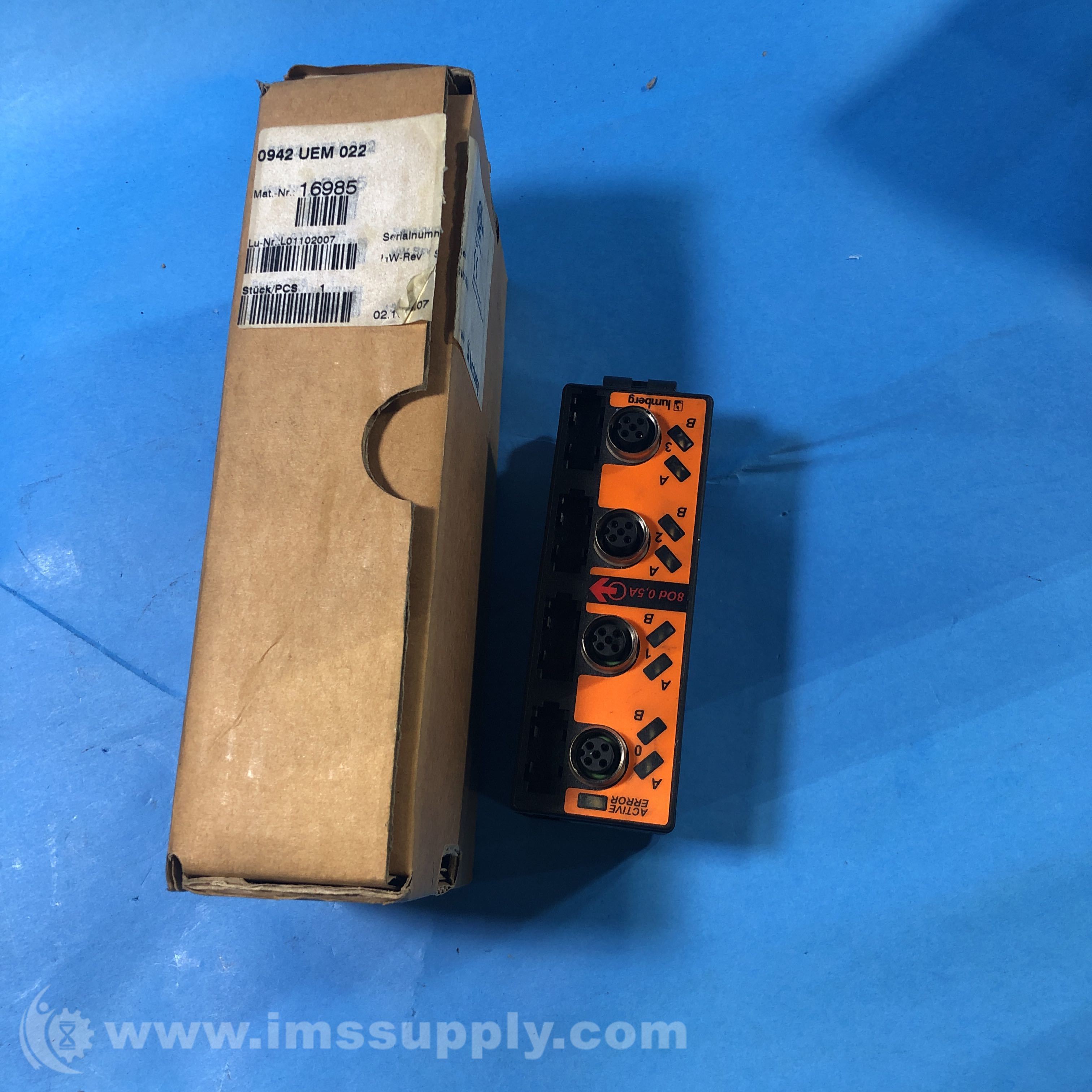 Lumberg Automation 0942 UEM 022 Module, Digital I/O, Fieldbus - IMS Supply