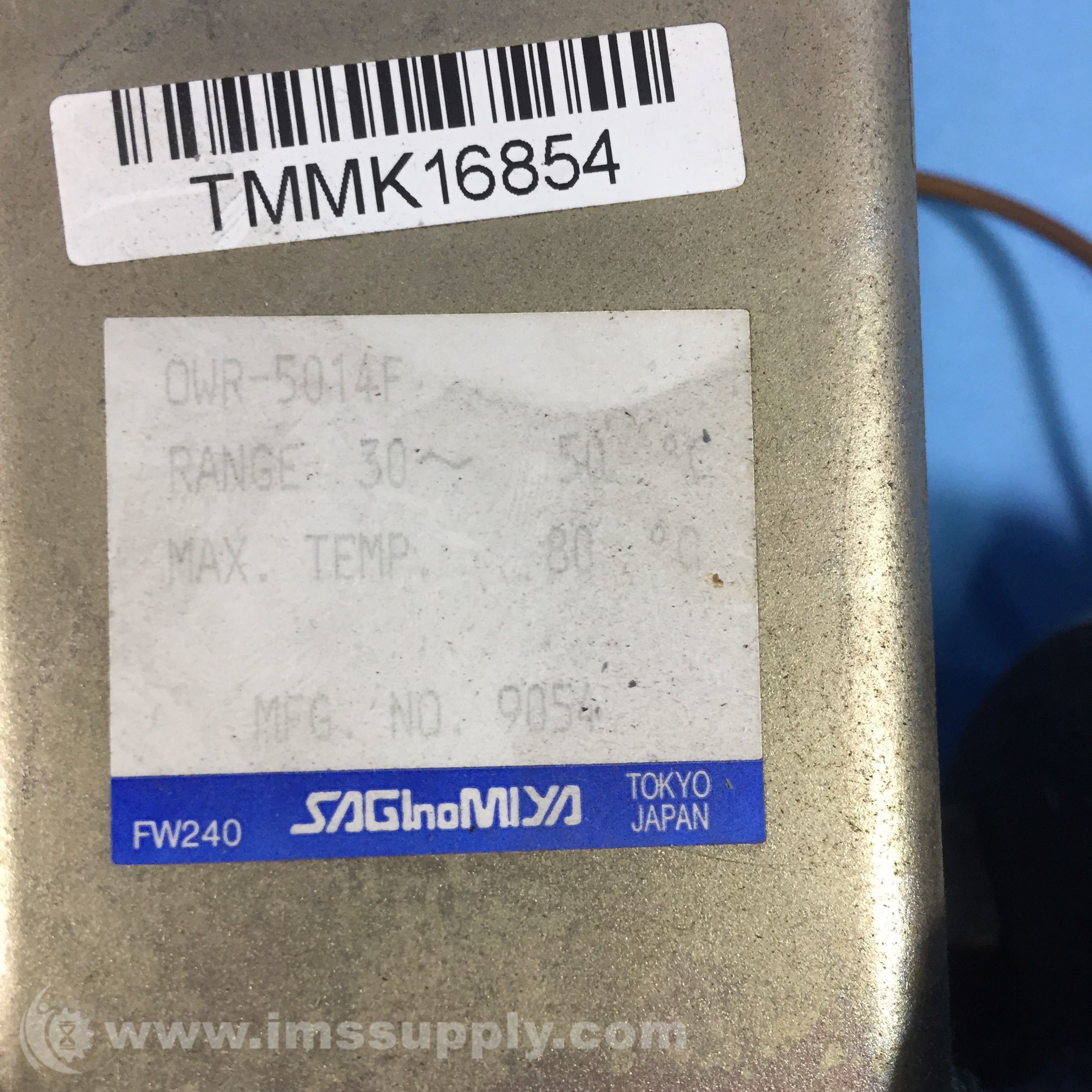 Saginomiya OWR-5014F Water Regulating Valve, 30-50°C Range - IMS Supply