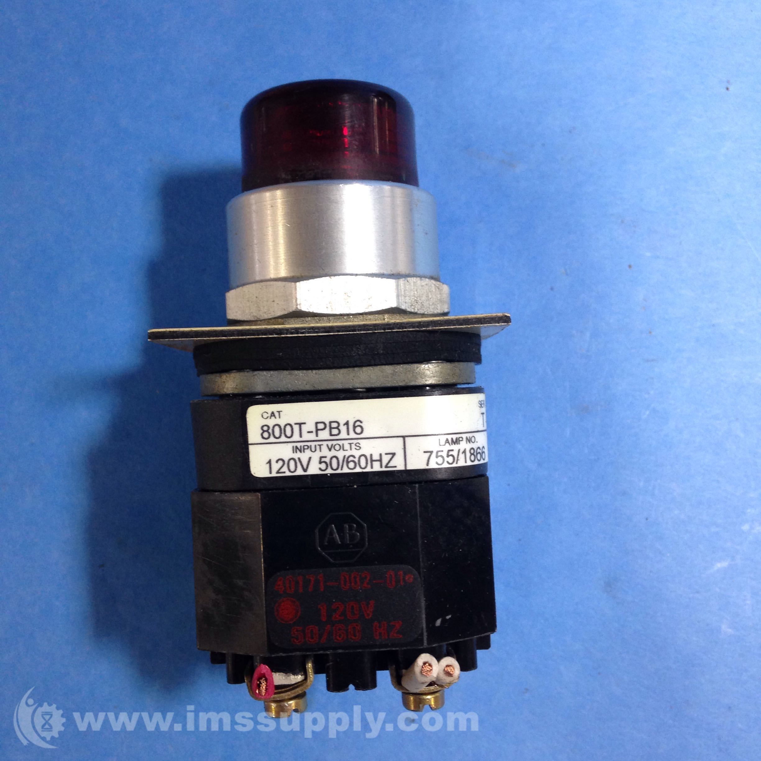 Allen Bradley 800T-PB16 Momentary Pushbutton 120V - IMS Supply