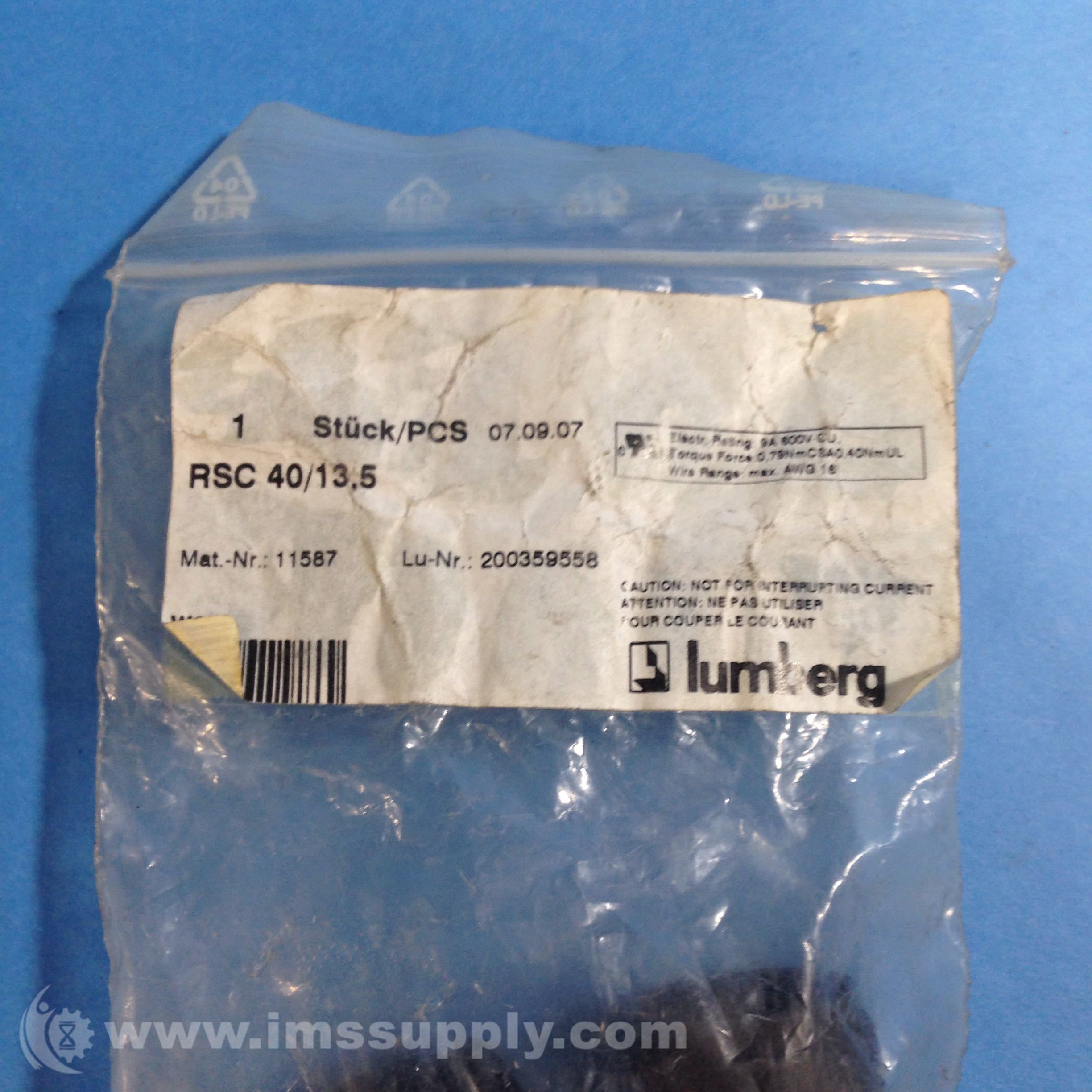 Lumberg RSC 40/13.5 4 Position Circular Connector Receptacle - IMS Supply