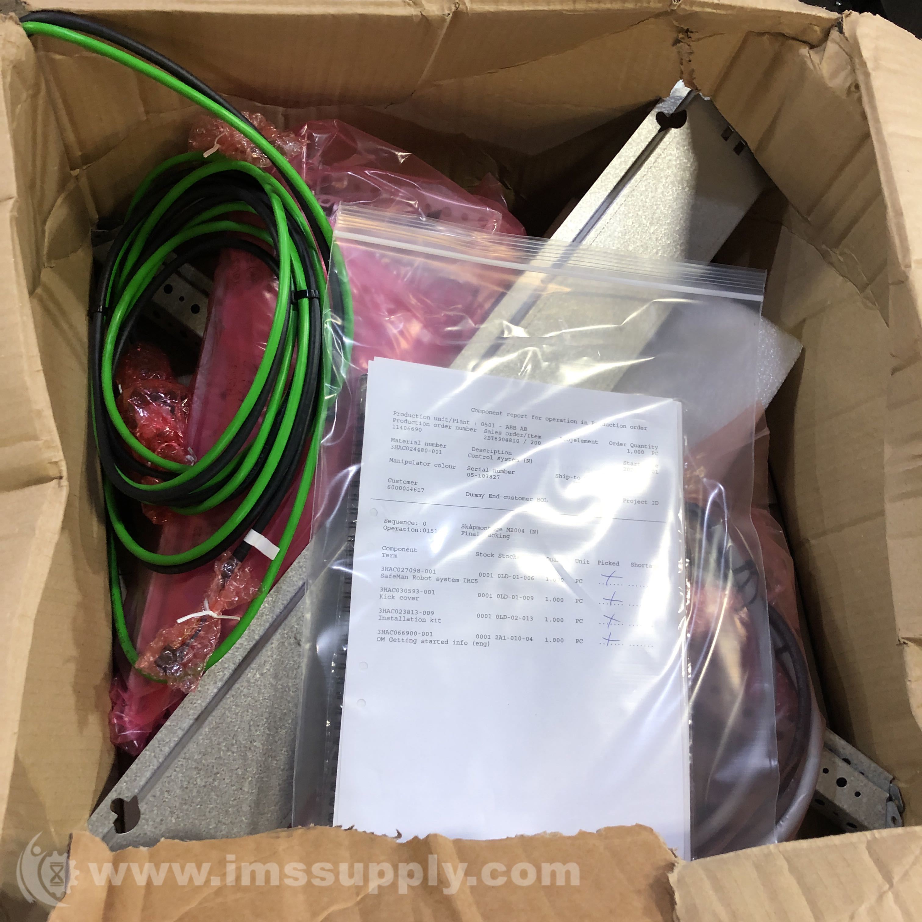 ABB IRC5 Drive Robot Controller, 3x480V, 50-60Hz, 20A, 22kA - IMS Supply