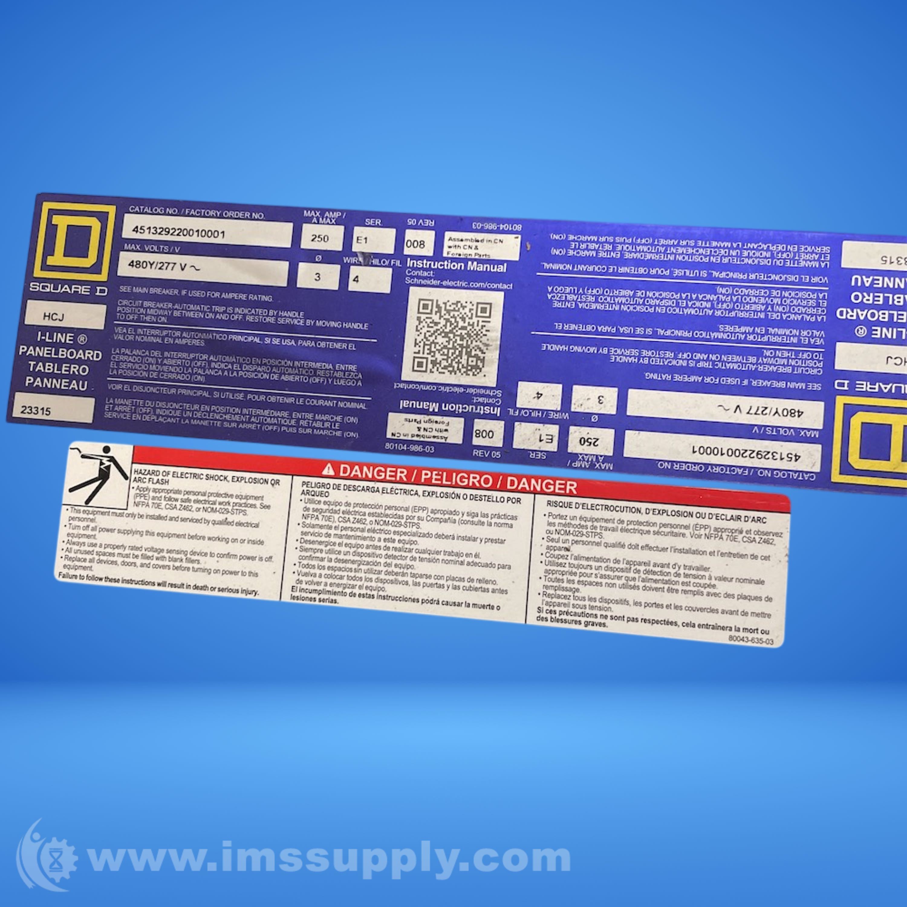 Square D 451329220010001 I-Line Panelboard - IMS Supply