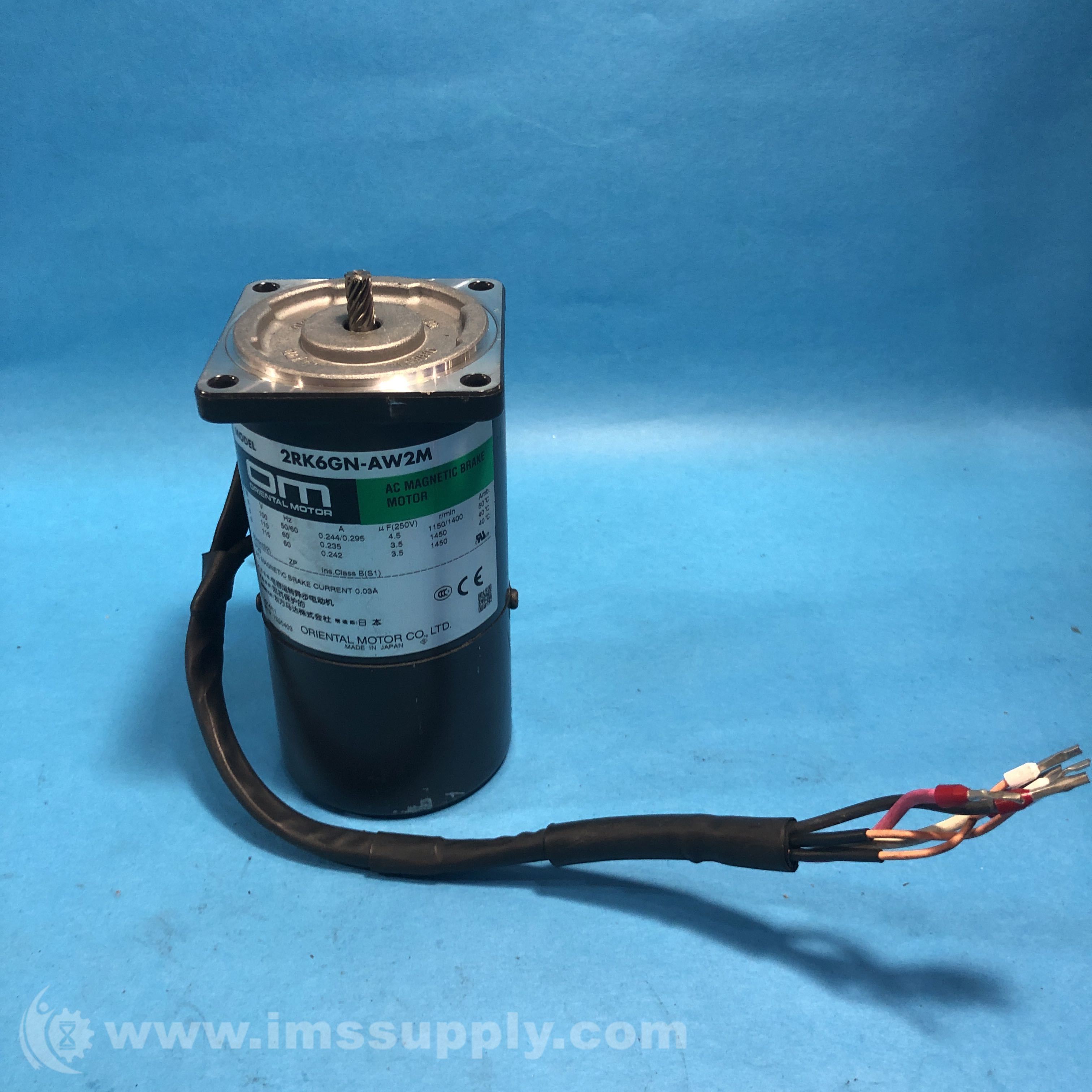 Oriental Motor 2RK6GN-AW2M AC Magnetic Brake Motor - IMS Supply