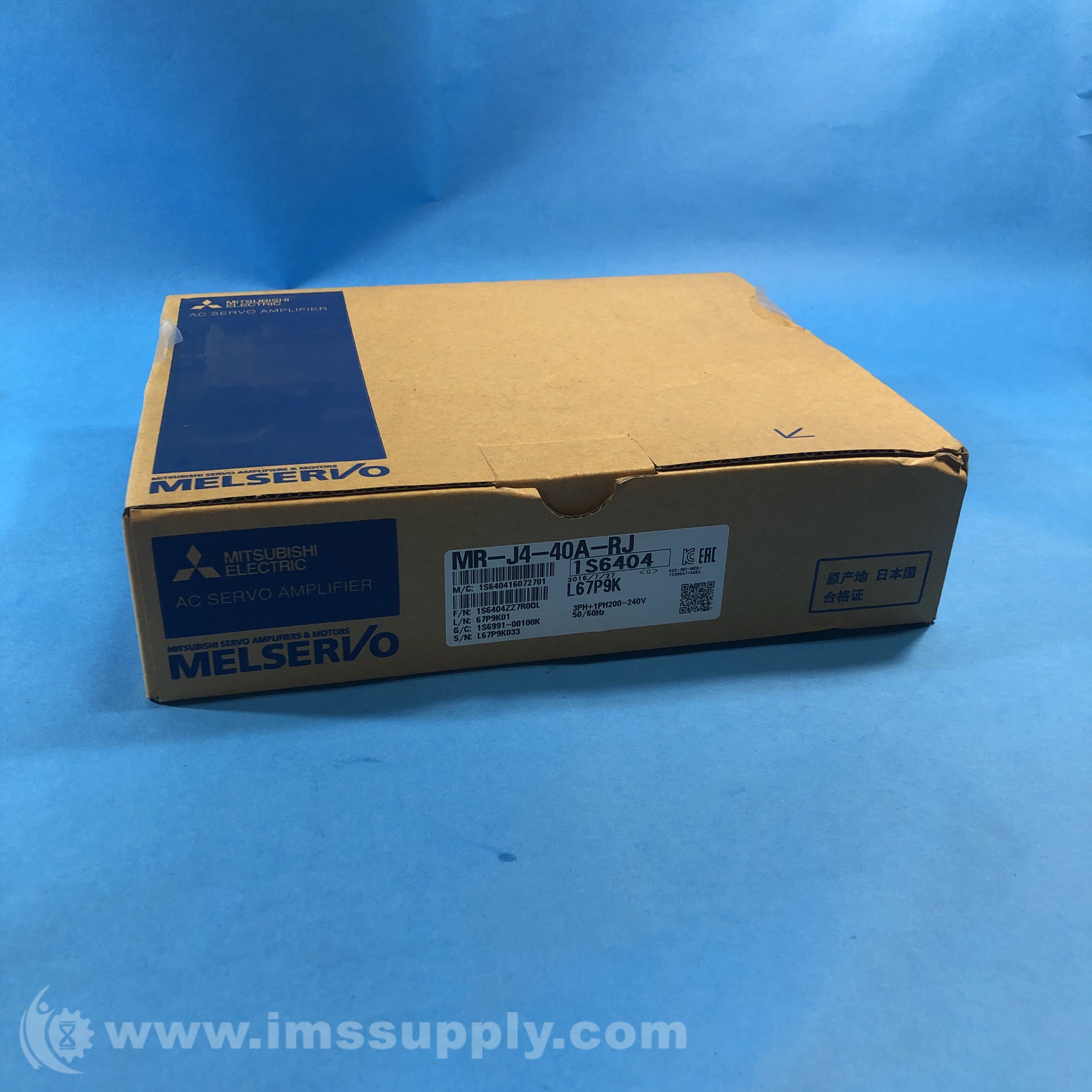 Mitsubishi Electric MR-J4-40A-RJ AC Servo Drive / Amplifier - IMS Supply