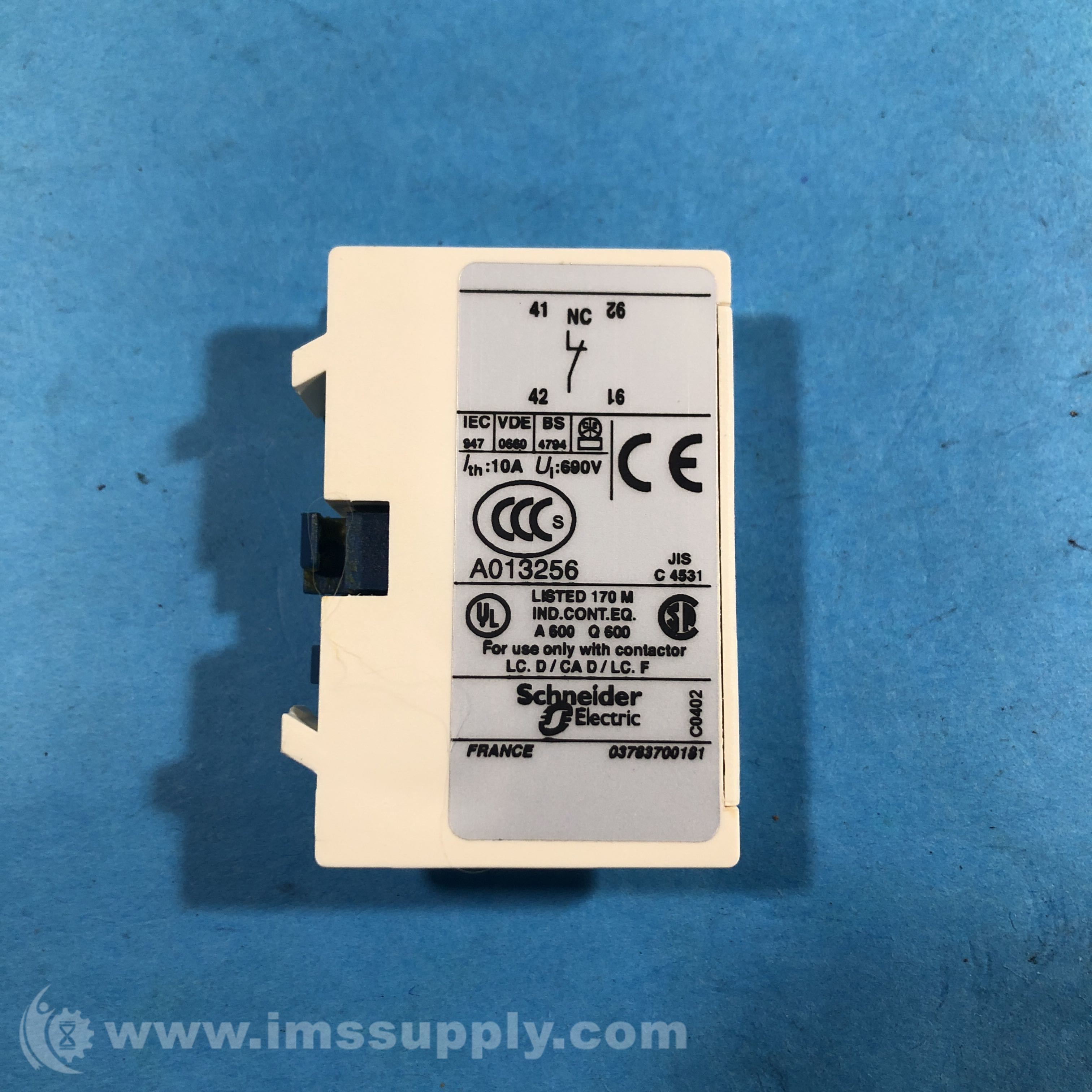 Schneider Electric LADN01 Auxiliary Contact Block - IMS Supply