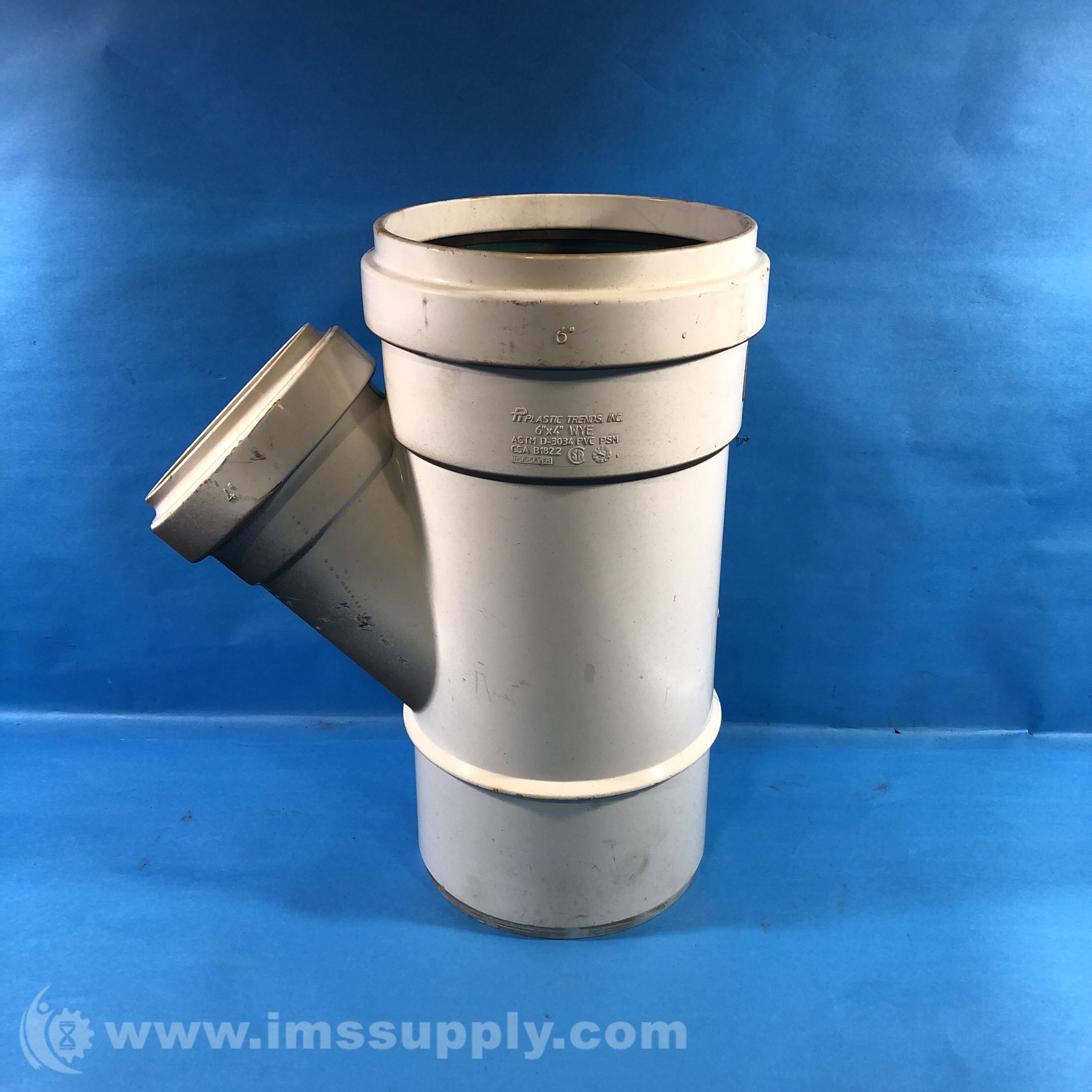 Plastic Trends, Inc ASTM D-3034 6X4 Joint Wye Fitting - IMS Supply