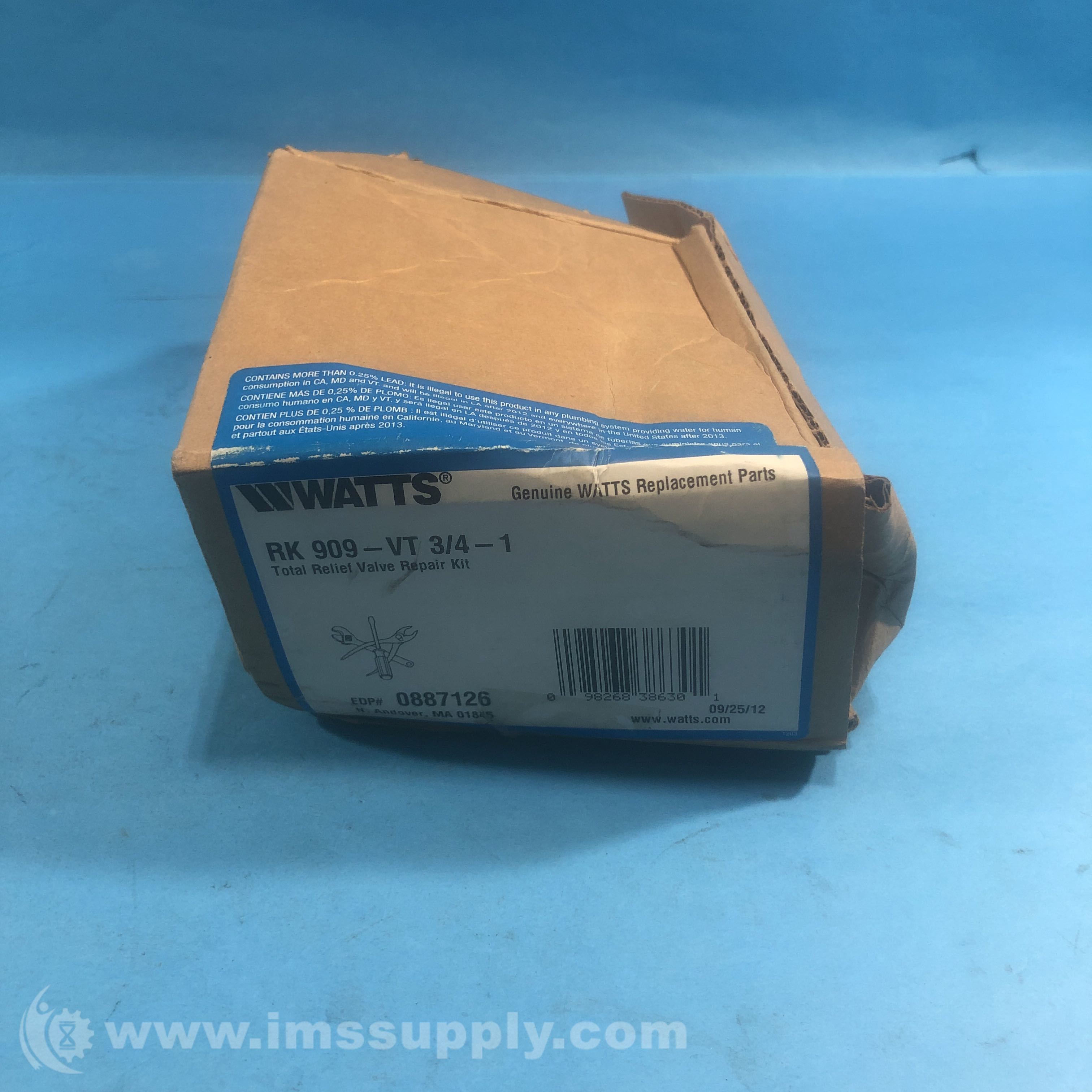 Watts RK 909-VT 3/4-1 Total Relief Valve Repair Kit - IMS Supply
