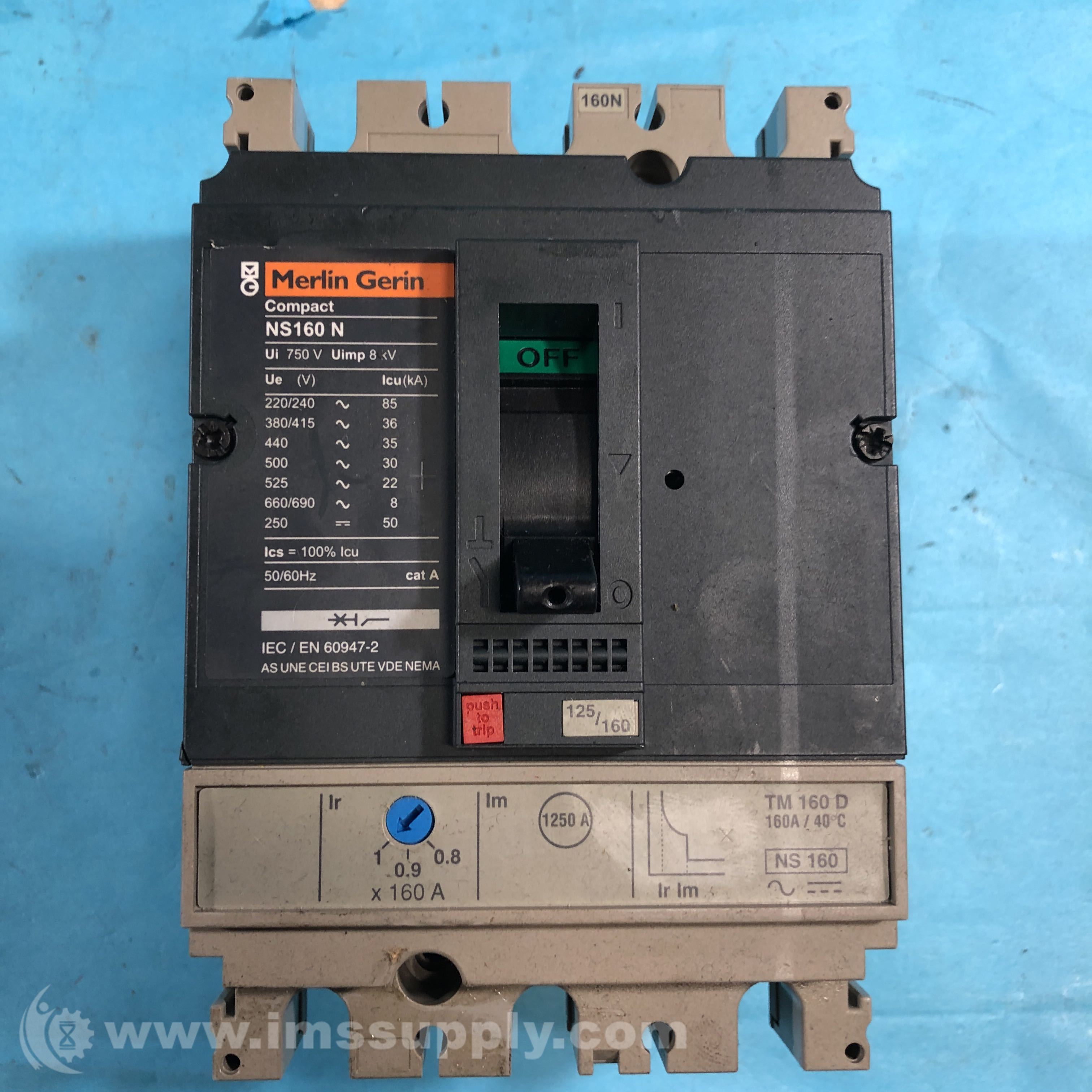 Merlin Gerin NS160 N Circuit Breaker - IMS Supply