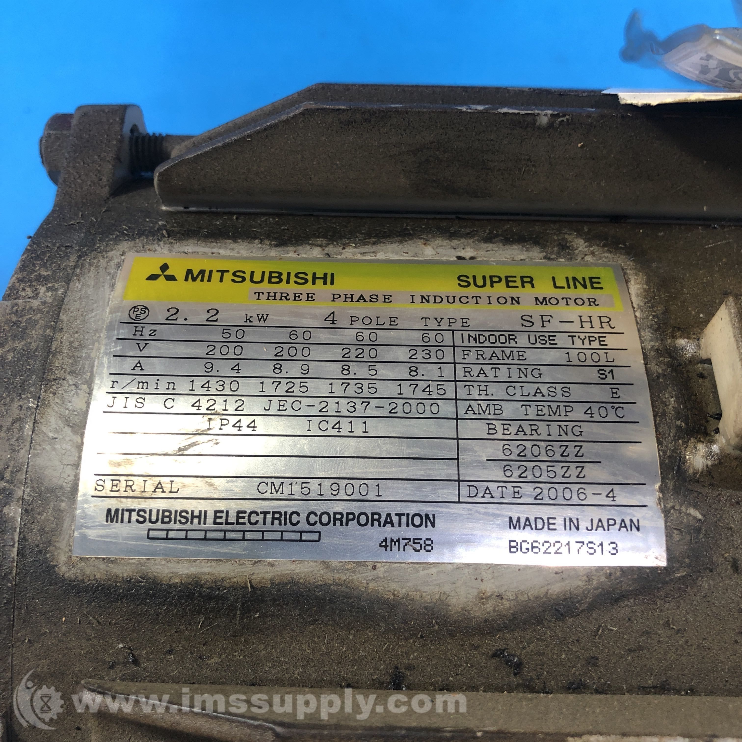 Mitsubishi SF-HR Super Line 3-Phase Induction Motor - IMS Supply