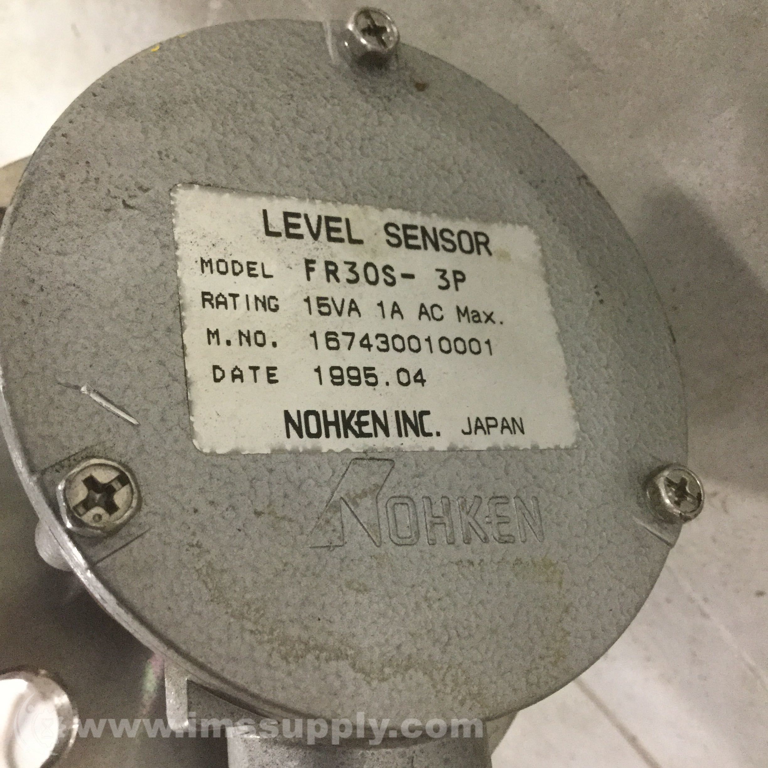 Nohken Inc FR30S-3P Level Sensor - IMS Supply