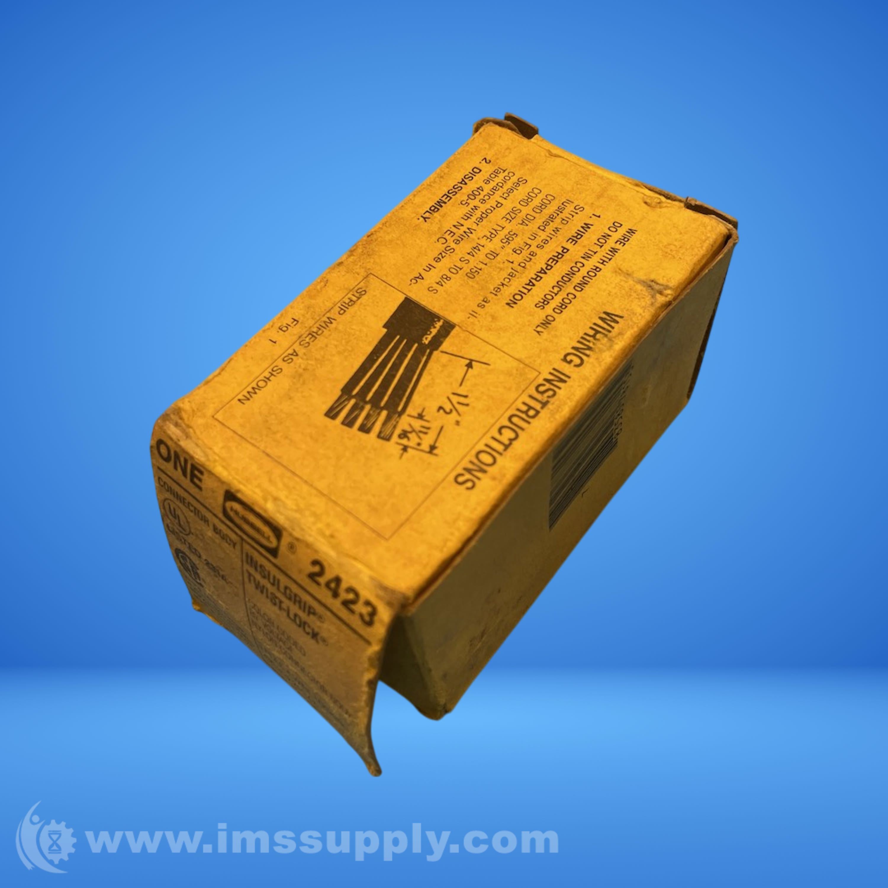 Hubbell 2423 231A Insulgrip Twist-Lock, 20A 250V 3 Pole 4 Wire - IMS Supply