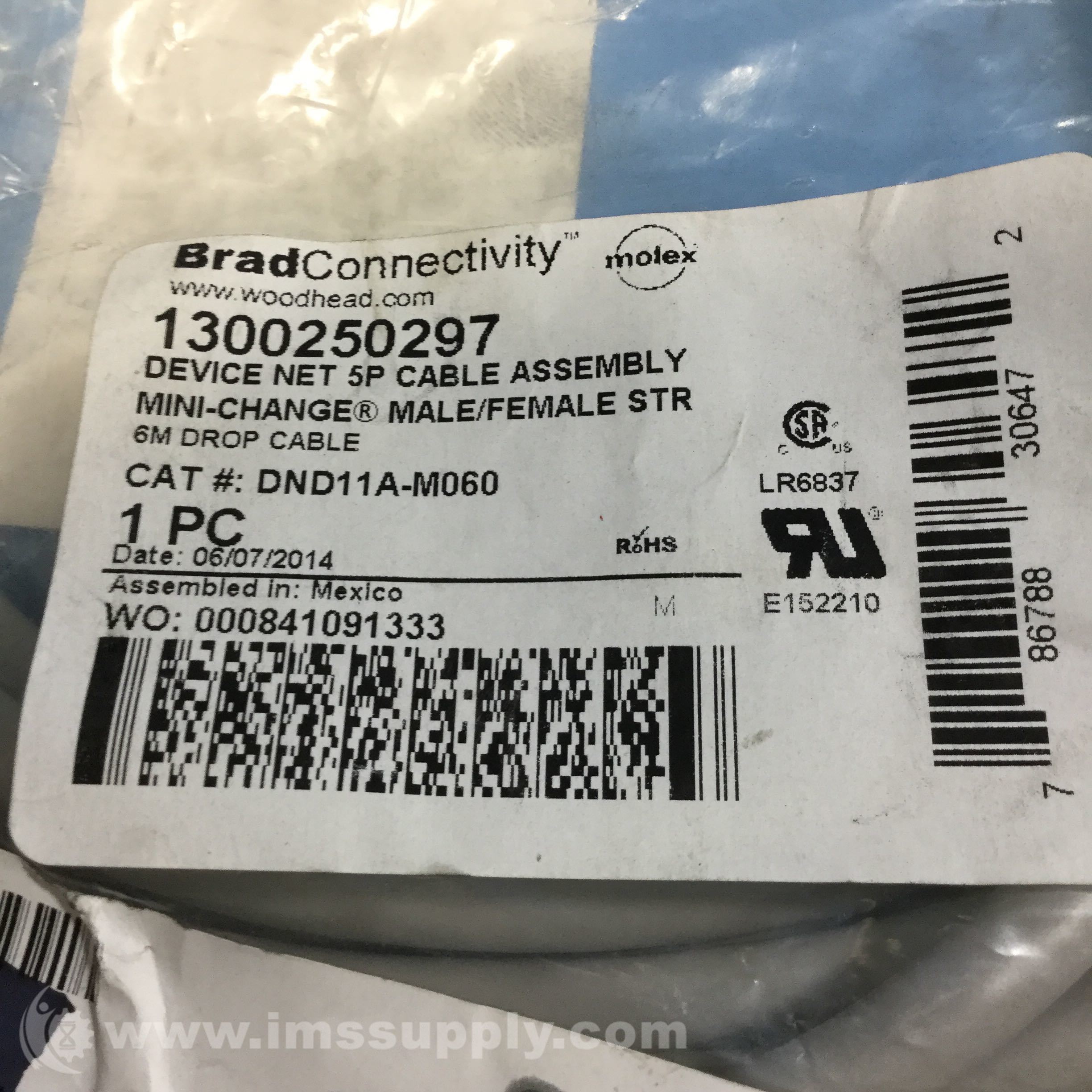 Molex 1300250297 DeviceNet Cable - IMS Supply