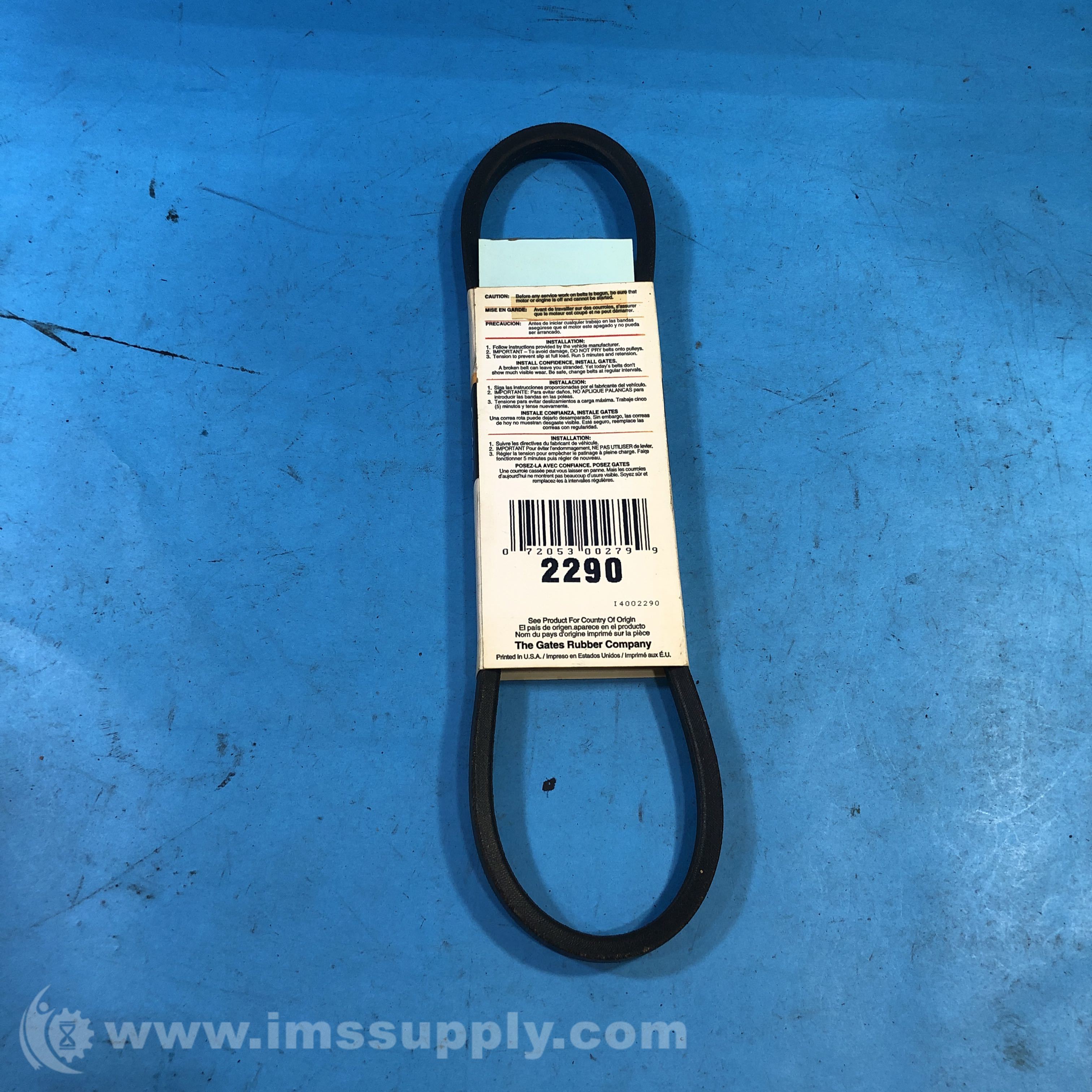 Gates 2290 (4L290) Truflex V-Belt, 1/2 x 29 - IMS Supply