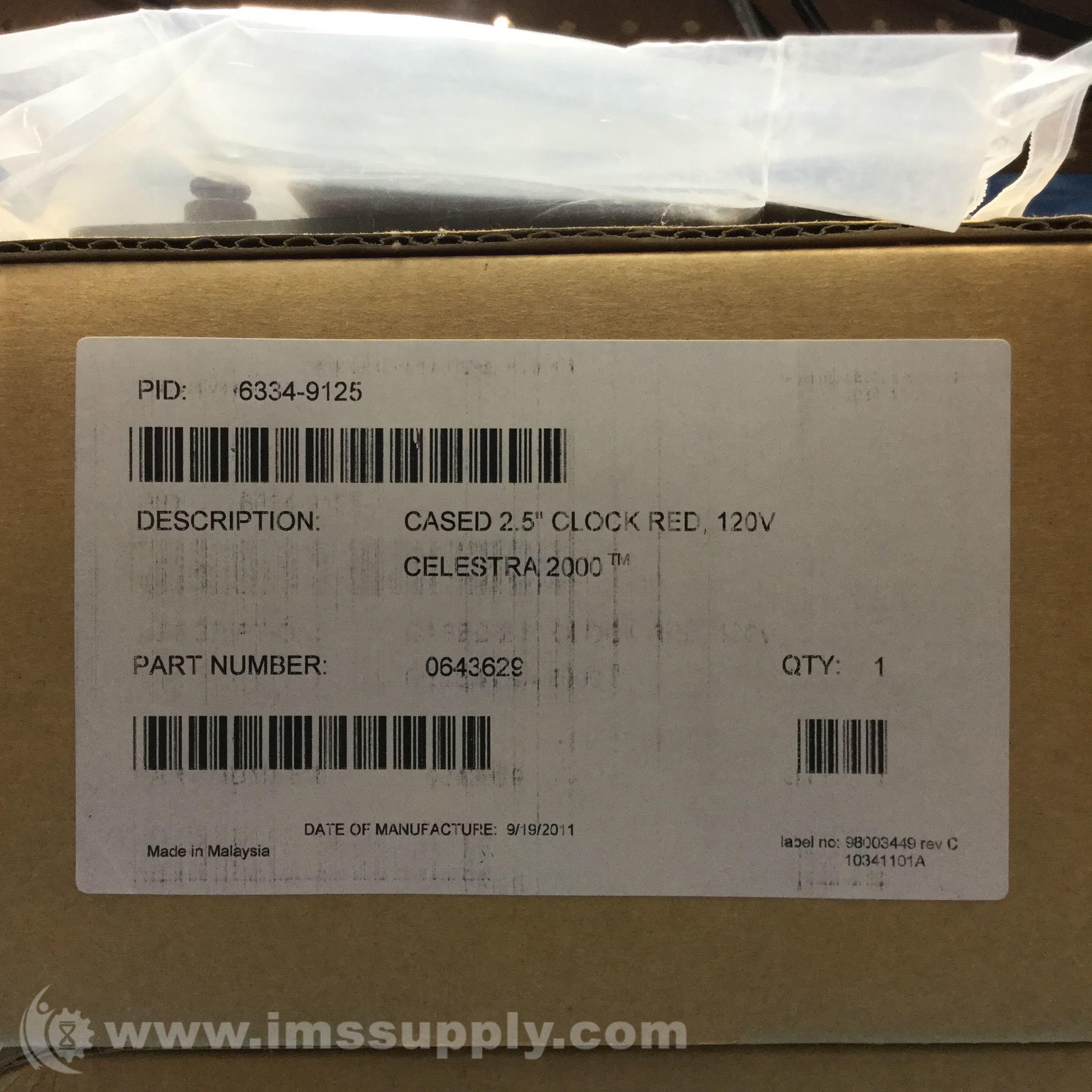 Simplex 6334-9125 Digital Wall Clock - IMS Supply