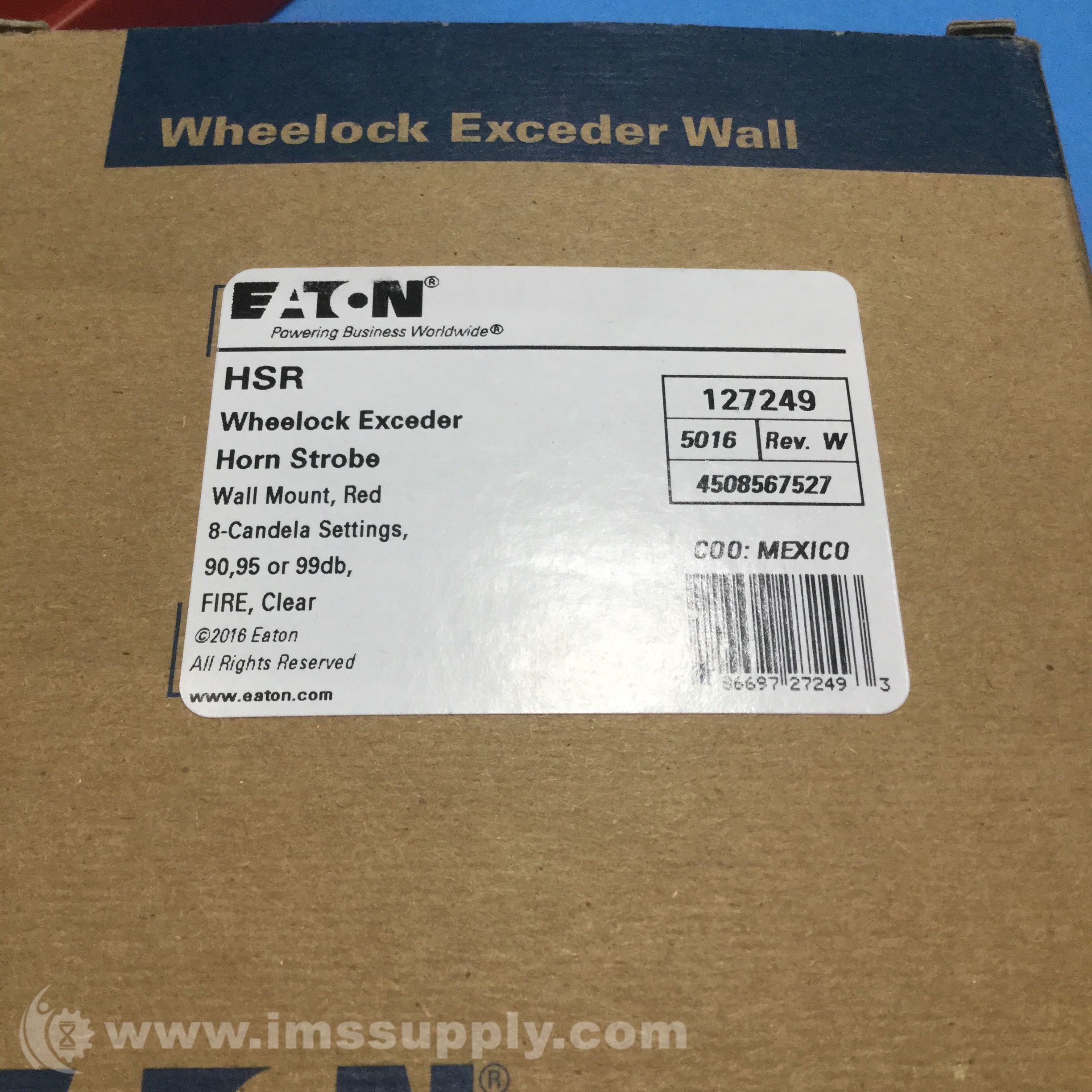 Eaton Corporation HSR Wheelock Exceder Fire Alerting Strobe Horn - IMS ...