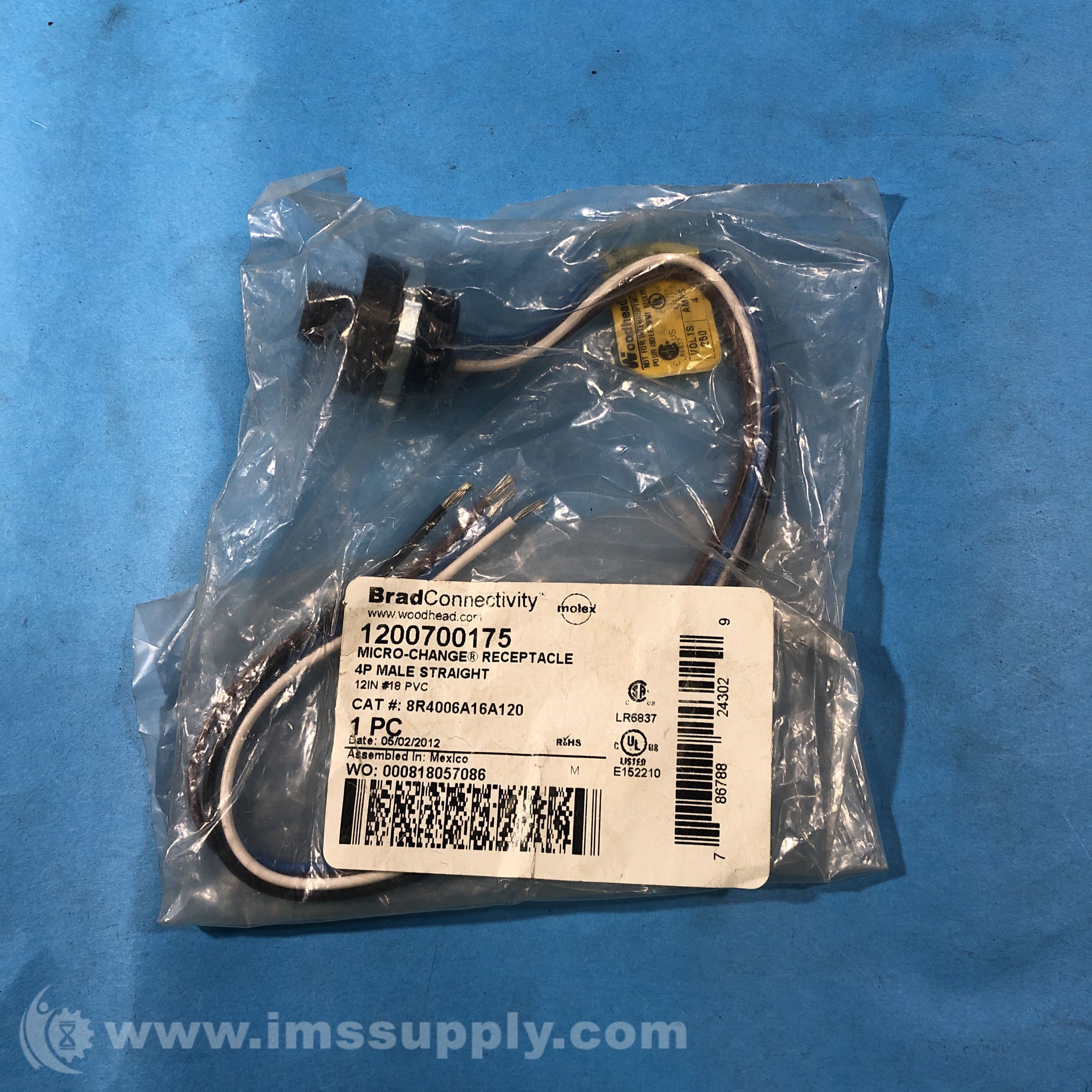 Molex 1200700175 Micro-Change (M12) Receptacle - IMS Supply