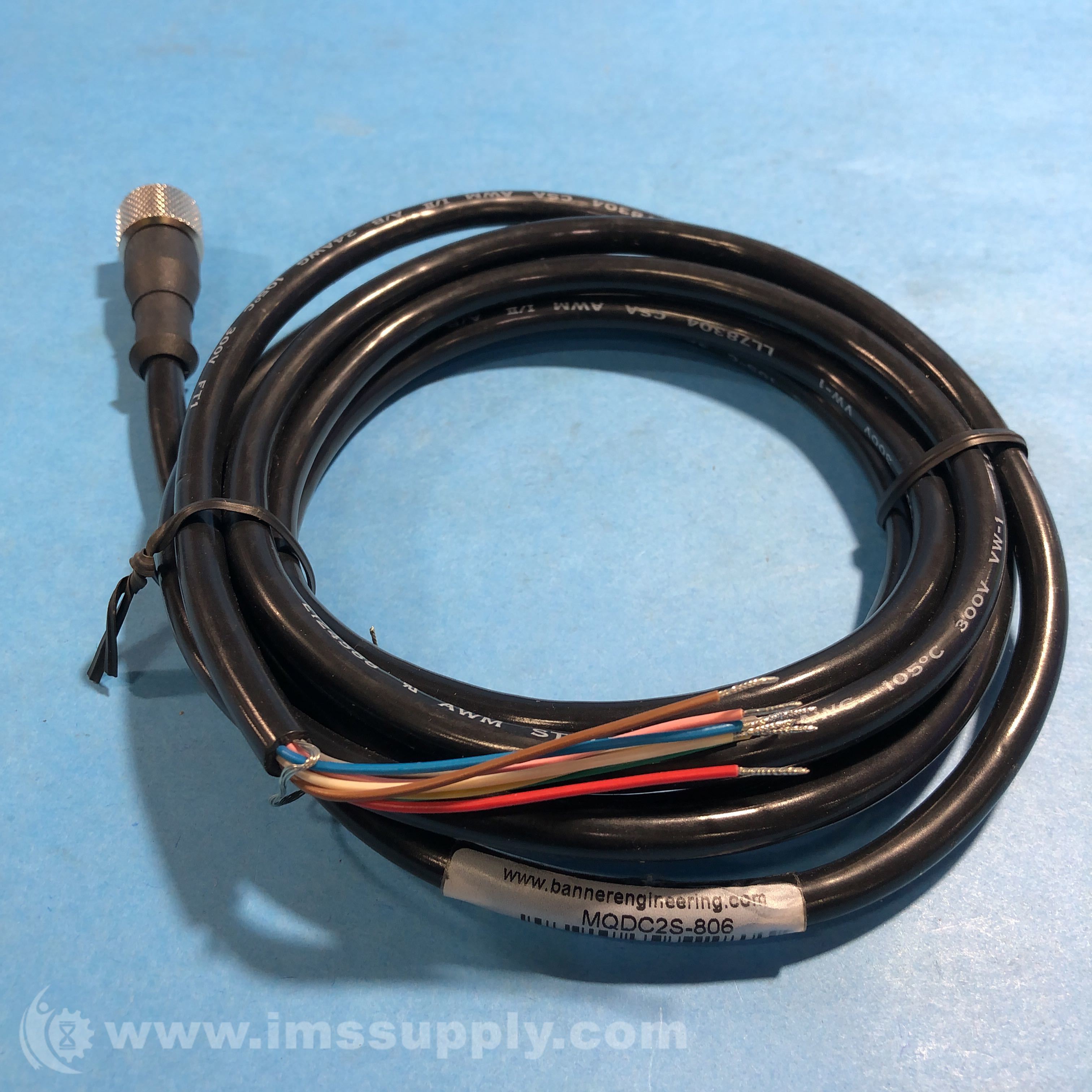 Banner Engineering MQDC2S-806 Cordset A-Code M12 Single Ended - IMS Supply