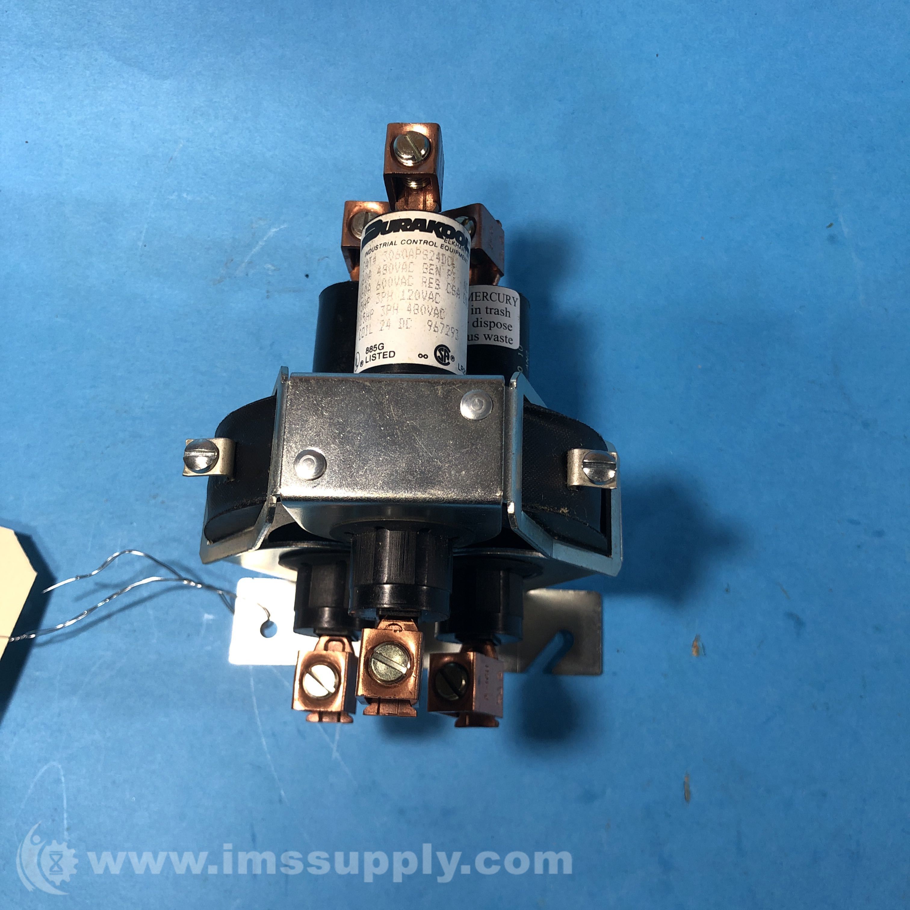 Durakool 3060APS24DC Mercury Displacement Relay, 60APS Series - IMS Supply