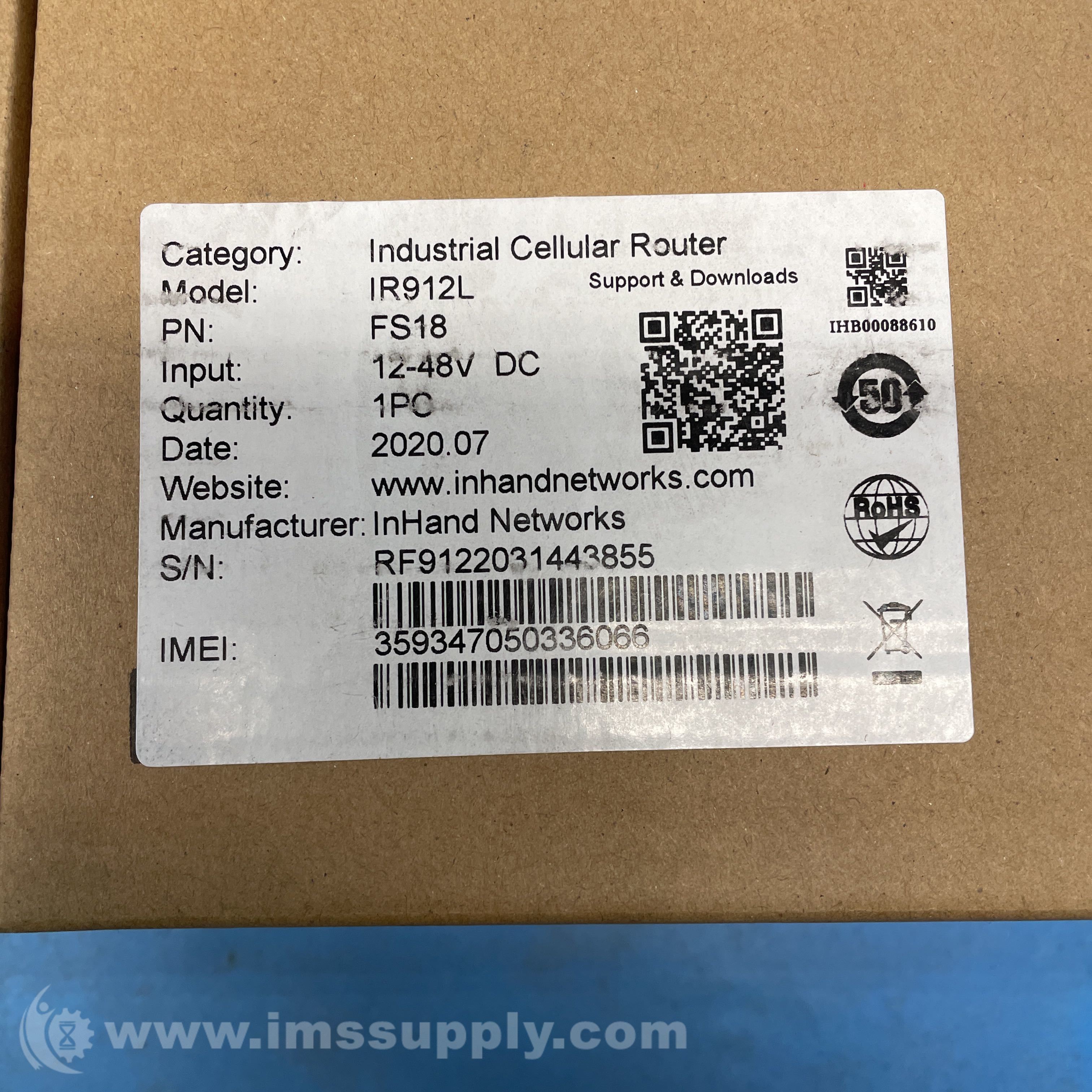 InHand Networks IR912L-FS18 Industrial 4G WiFi Router - IMS Supply
