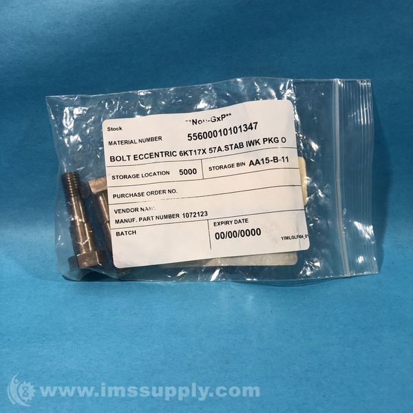 1072123 Pack of 2 Stainless Steel Hex Head Eccentric Bolts - IMS Supply