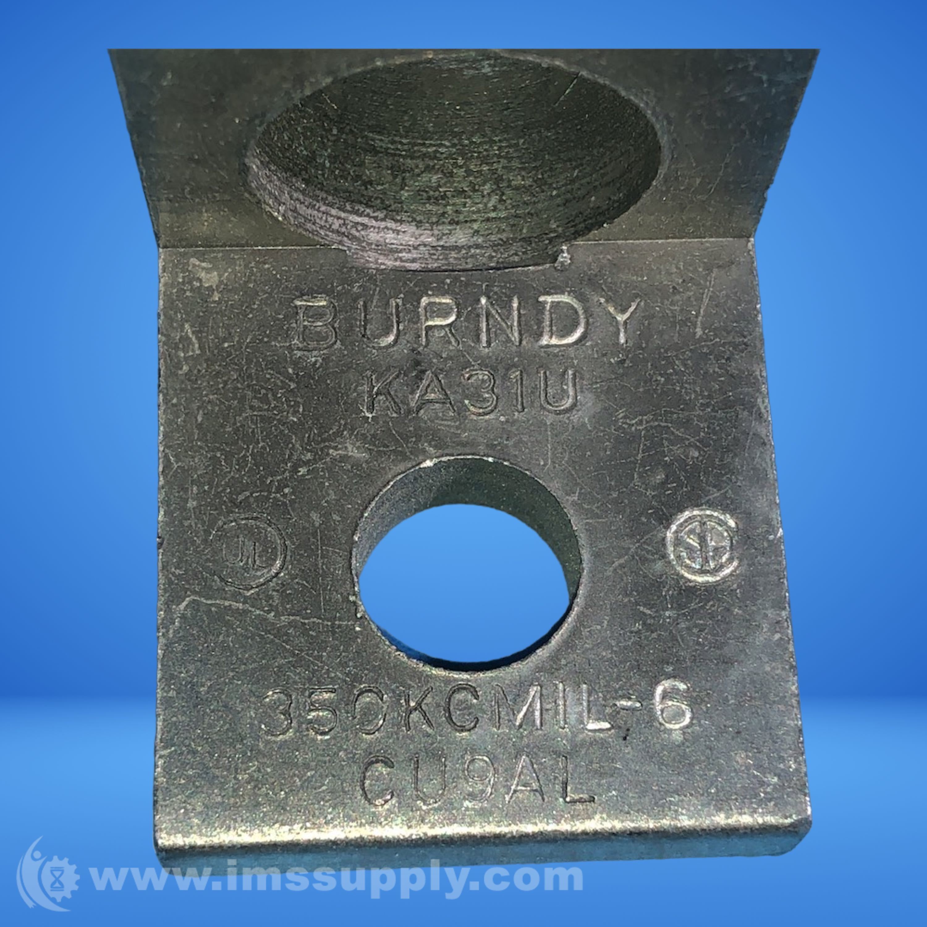 BURNDY KA31-U AL Set Screw Connector, 1-Hole, #6 AWG - IMS Supply