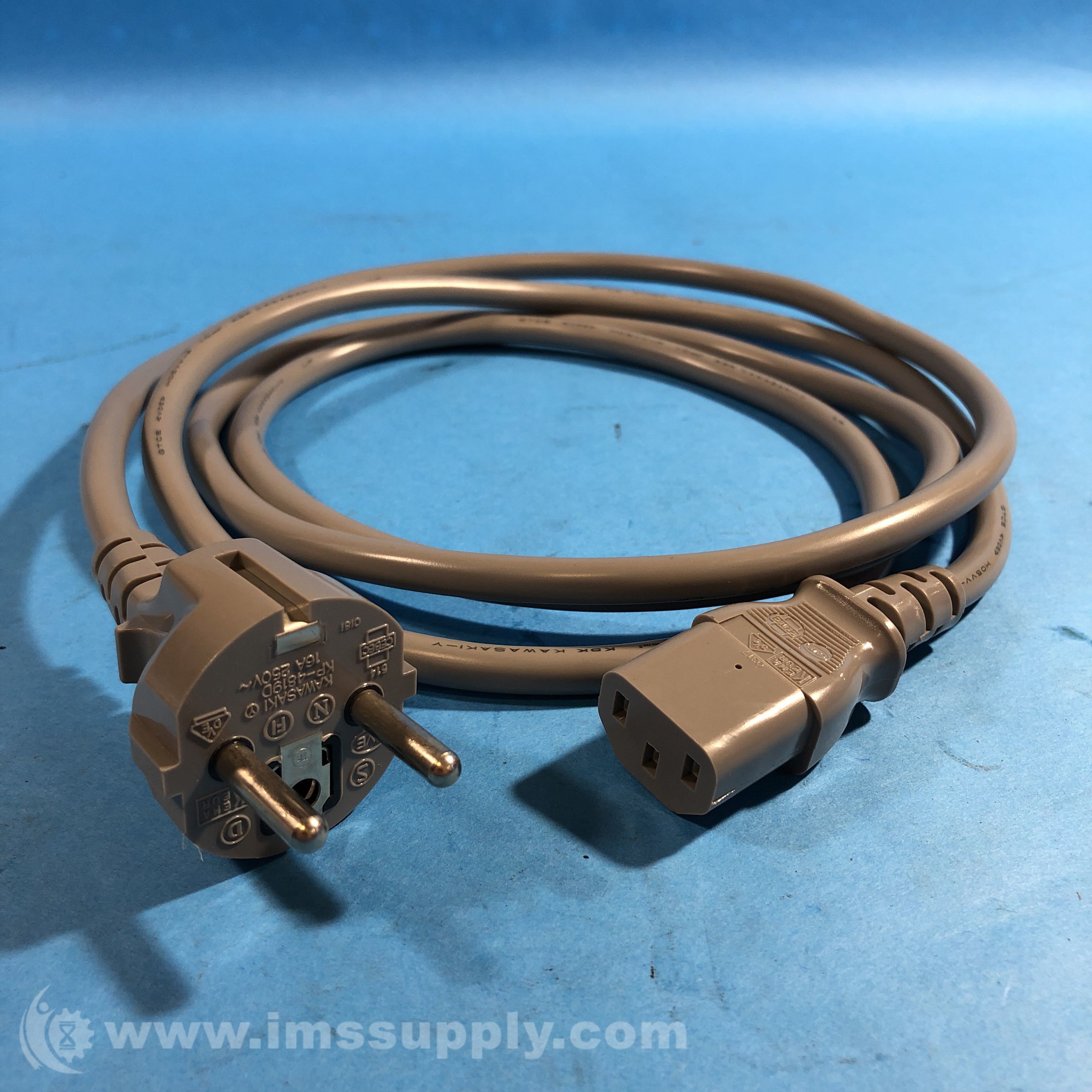 Kawasaki KP-4819D Double-Ended Power Cord, 16A, 250V - IMS Supply