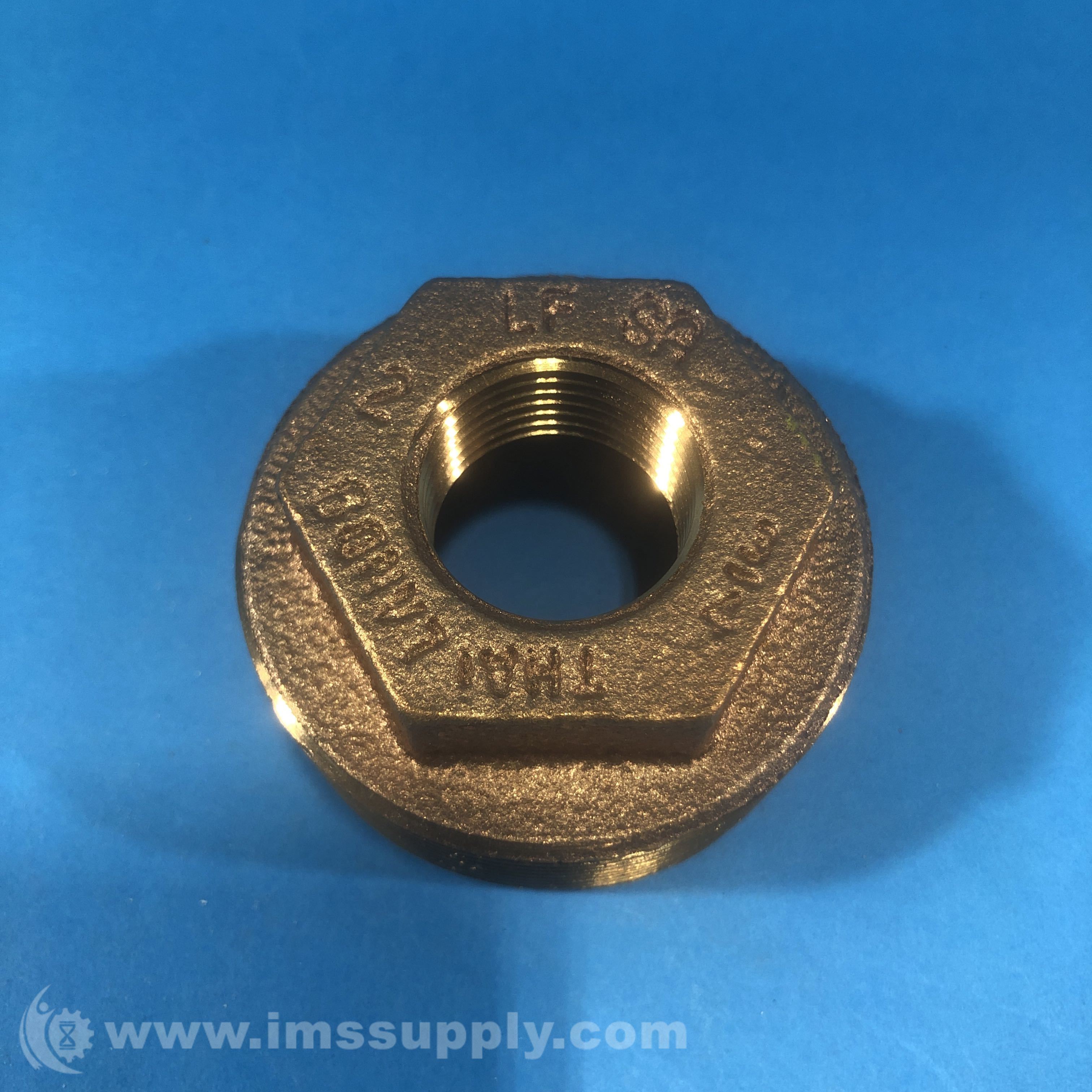 2 x 3/4 Lead-Free Brass Hex Reducer Bushing - IMS Supply