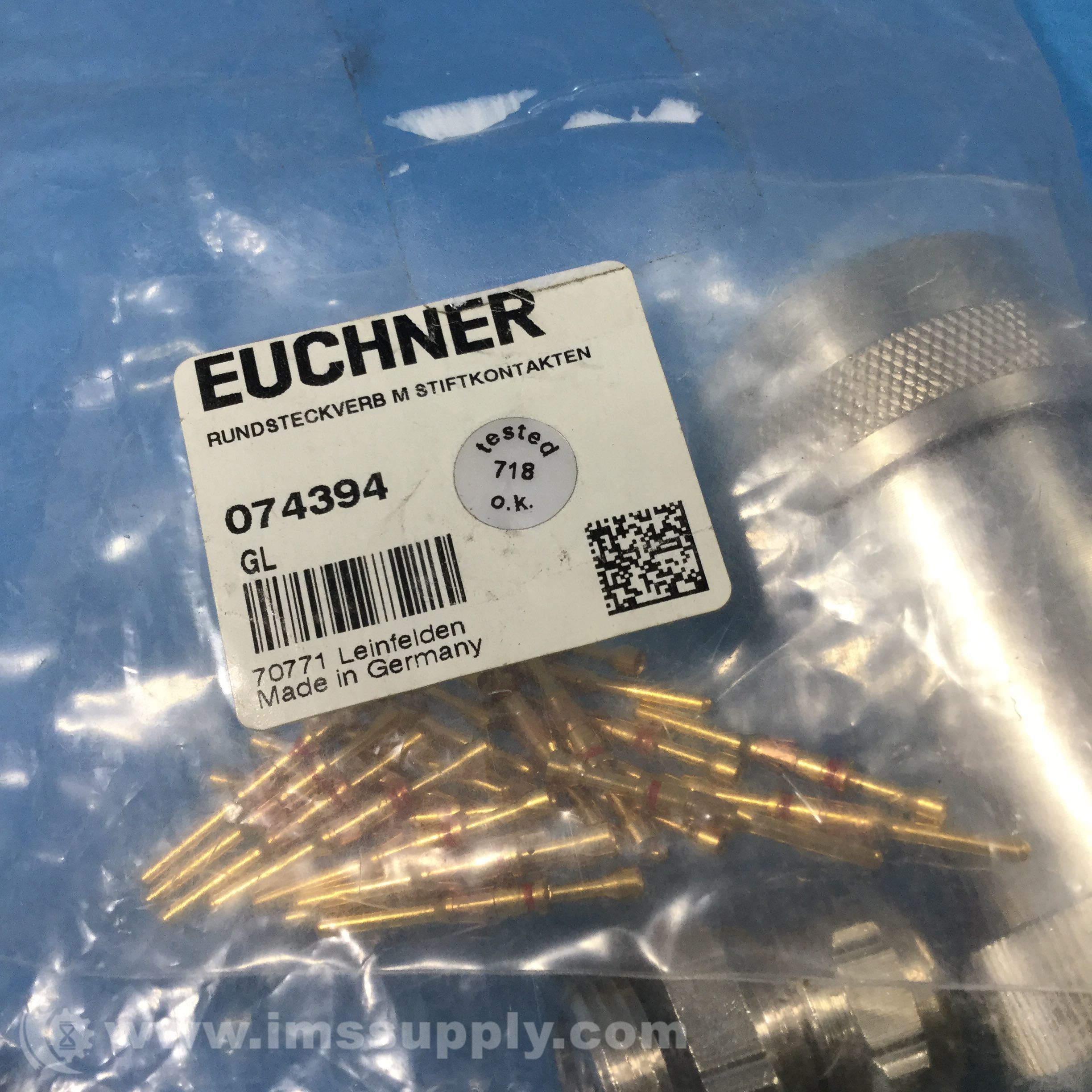 Euchner 074394 28-Pin Plug Connector Kit, with Pin Contacts - IMS Supply