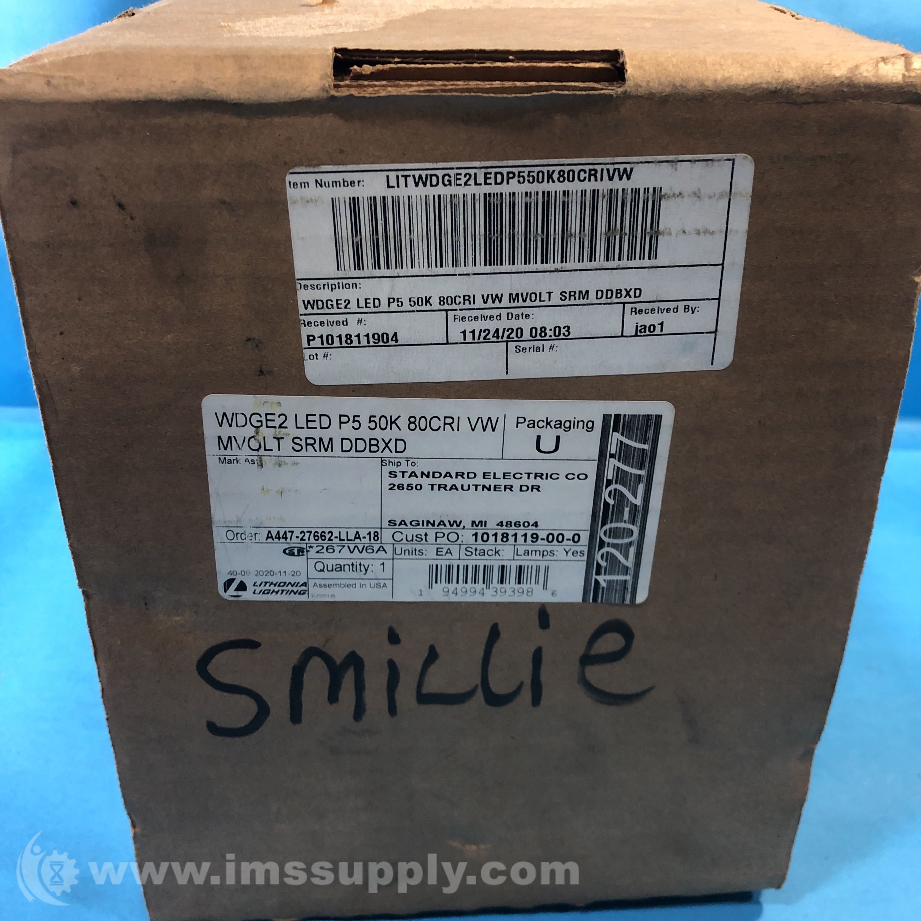 Lithonia Lighting WDGE2 LED P5 50K 80CRI VW MVOLT SRM DDBXD - IMS Supply