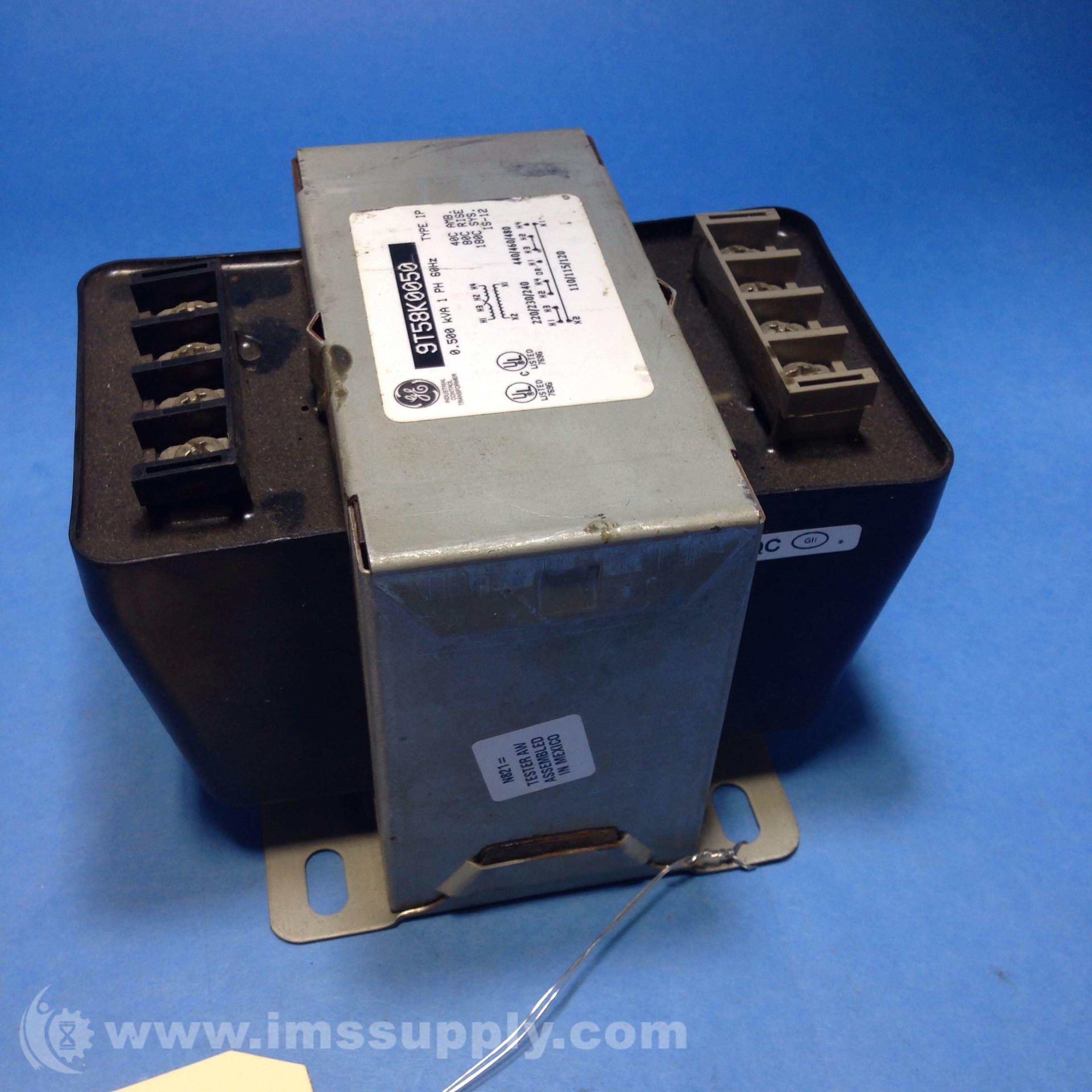 Ge Energy 9T58K0050 Transformer 0.5 kVA 230/460 - 115 Open - IMS Supply