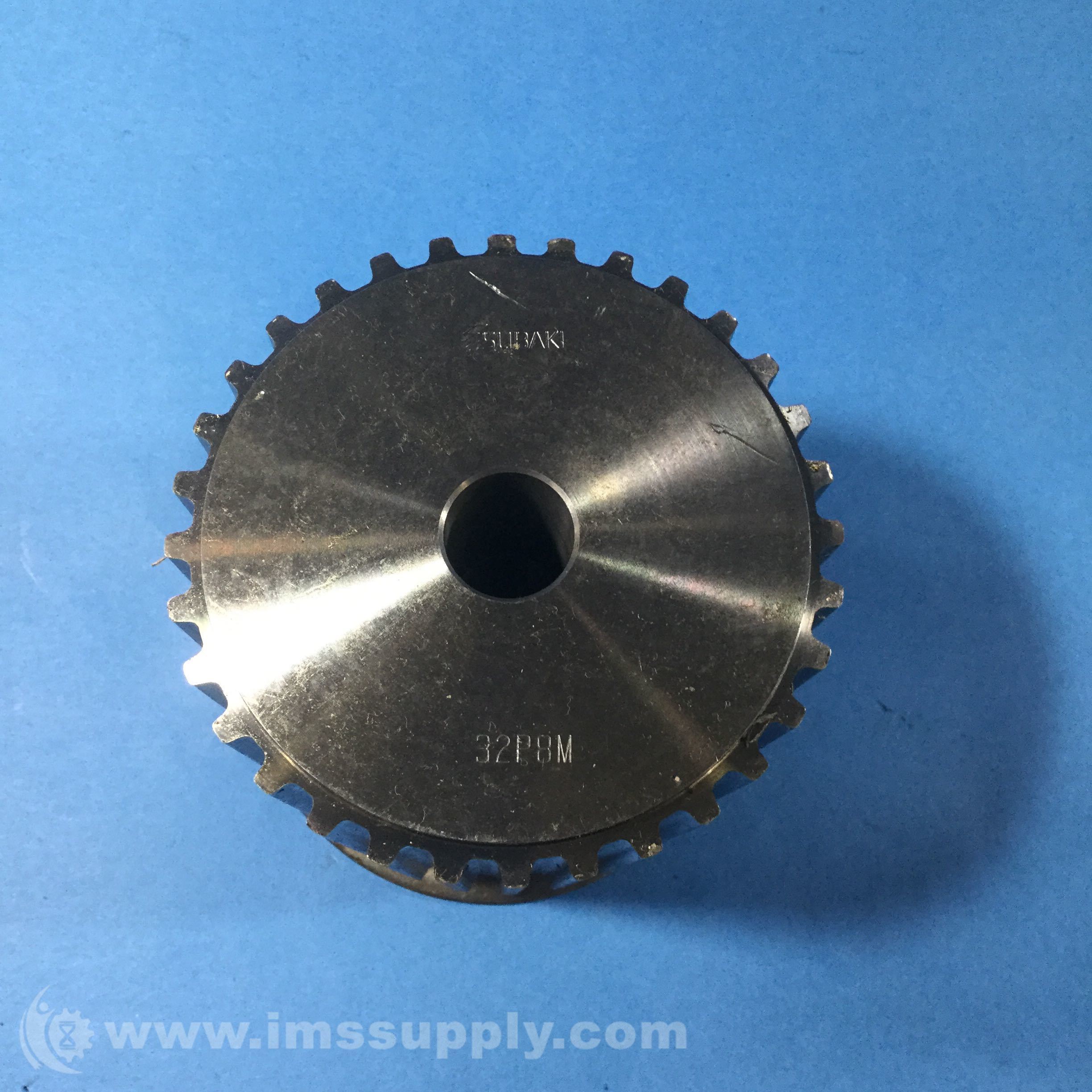 Tsubaki 32P8M Timing Pulley, 32 Tooth, 27 mm Bore - IMS Supply