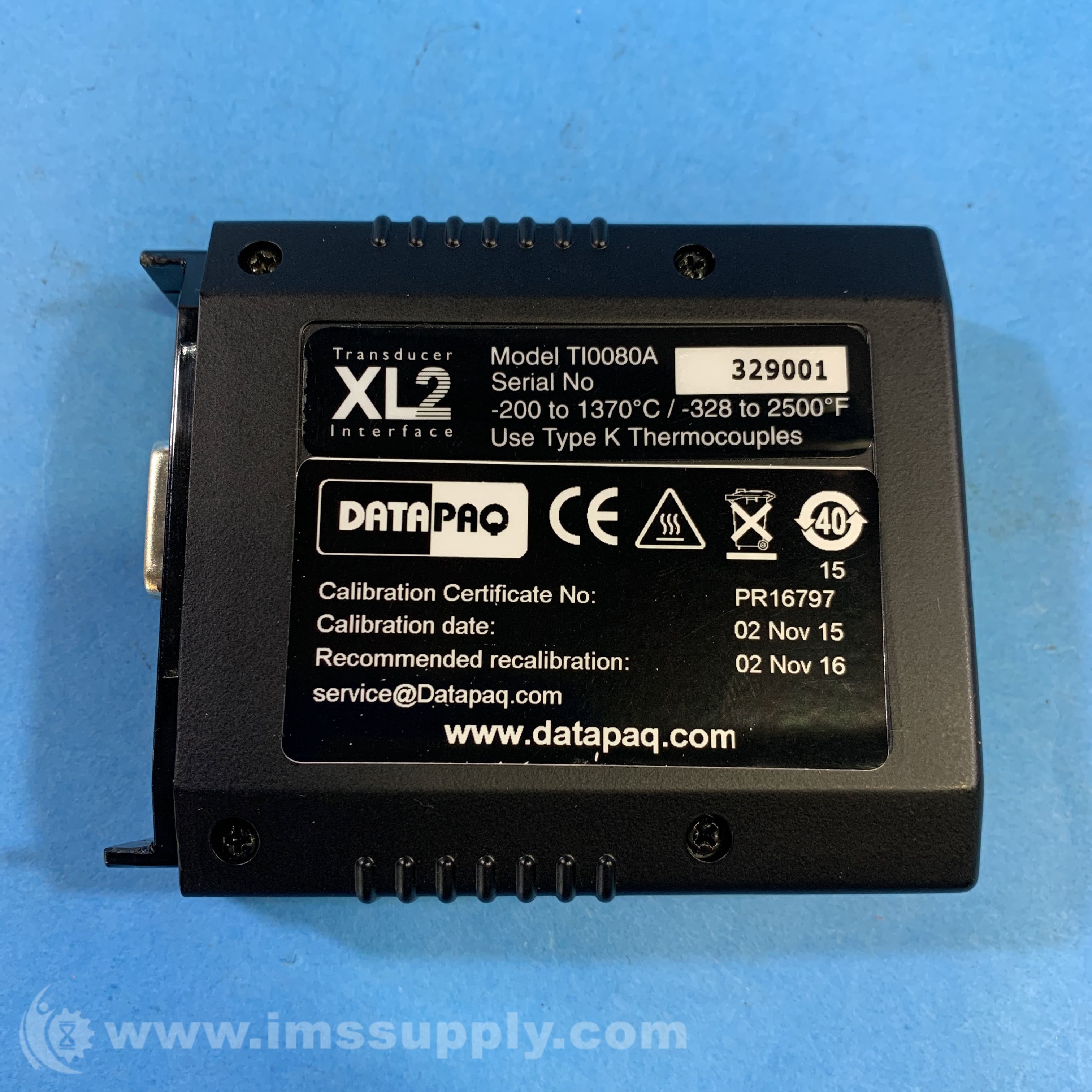 Fluke TI0080A Datapaq Transducer XL2 Interface - IMS Supply