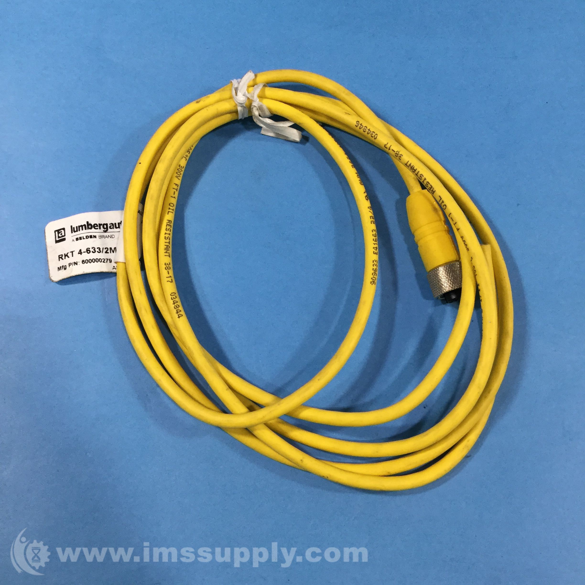 Lumberg Automation RKT 4-633/2M Single Ended Sensor Cordset Cable - IMS ...