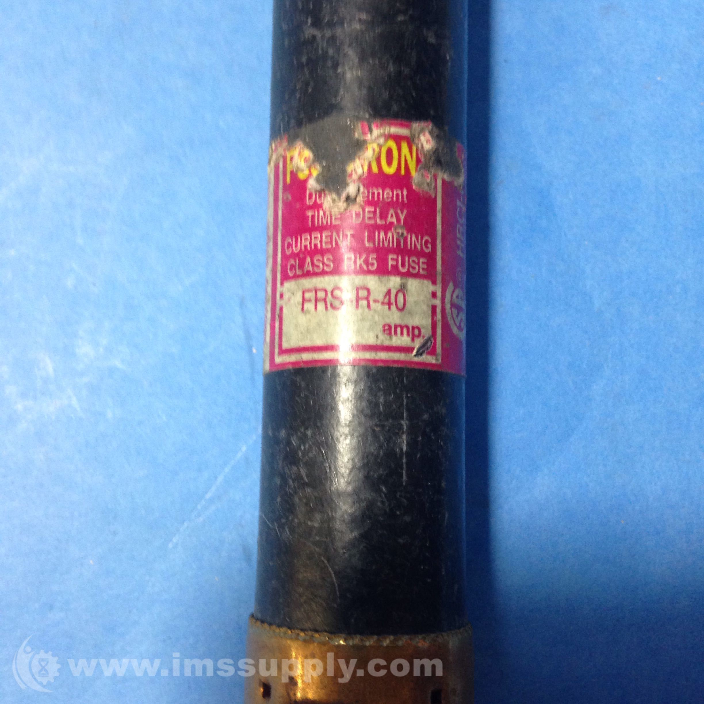 Fusetron FRS-R-40 Amp,600V, Class RK5, Bussmann FRS-R-40 - IMS Supply