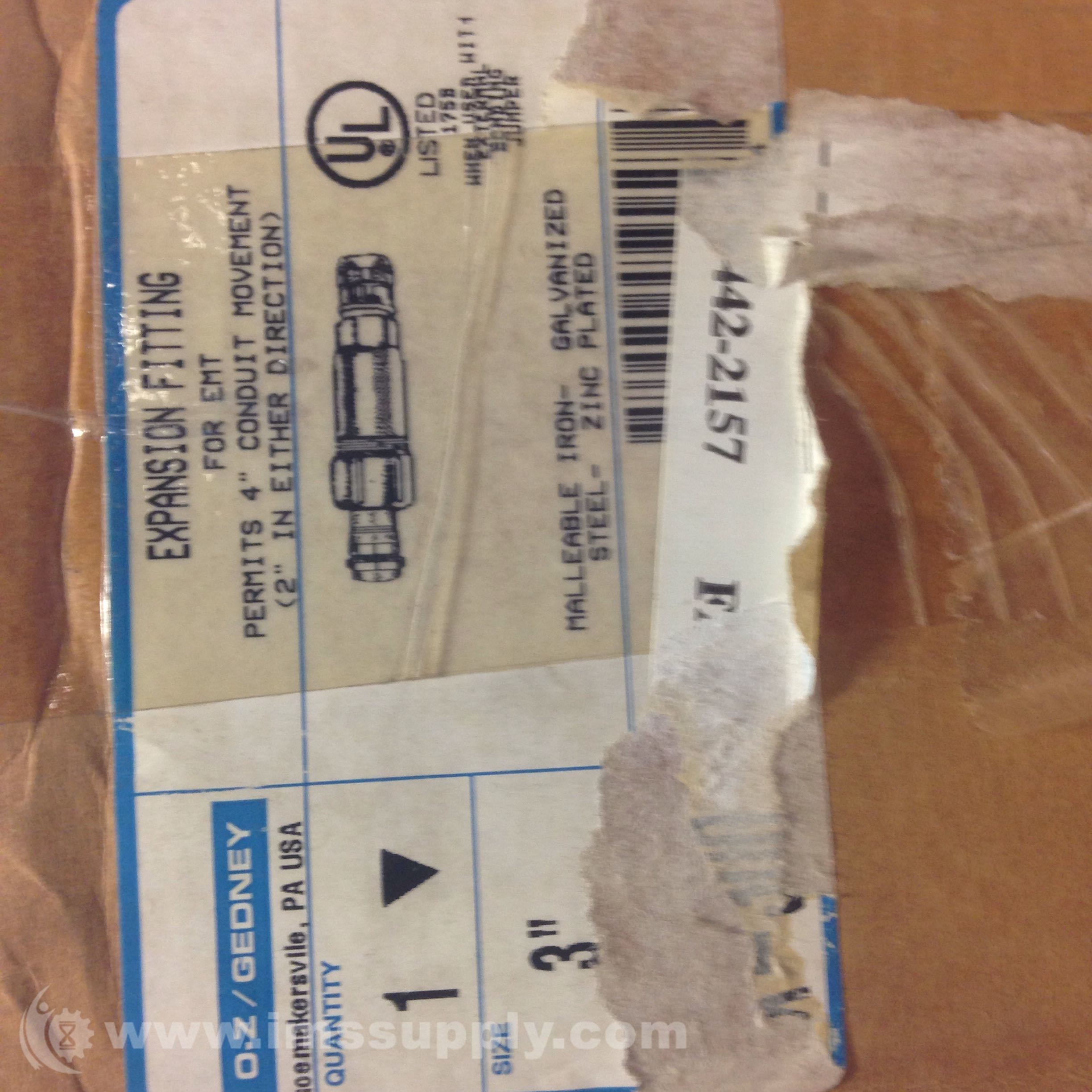 Oz Gedney TX-300 Expansion Fitting, 3 Inch - IMS Supply