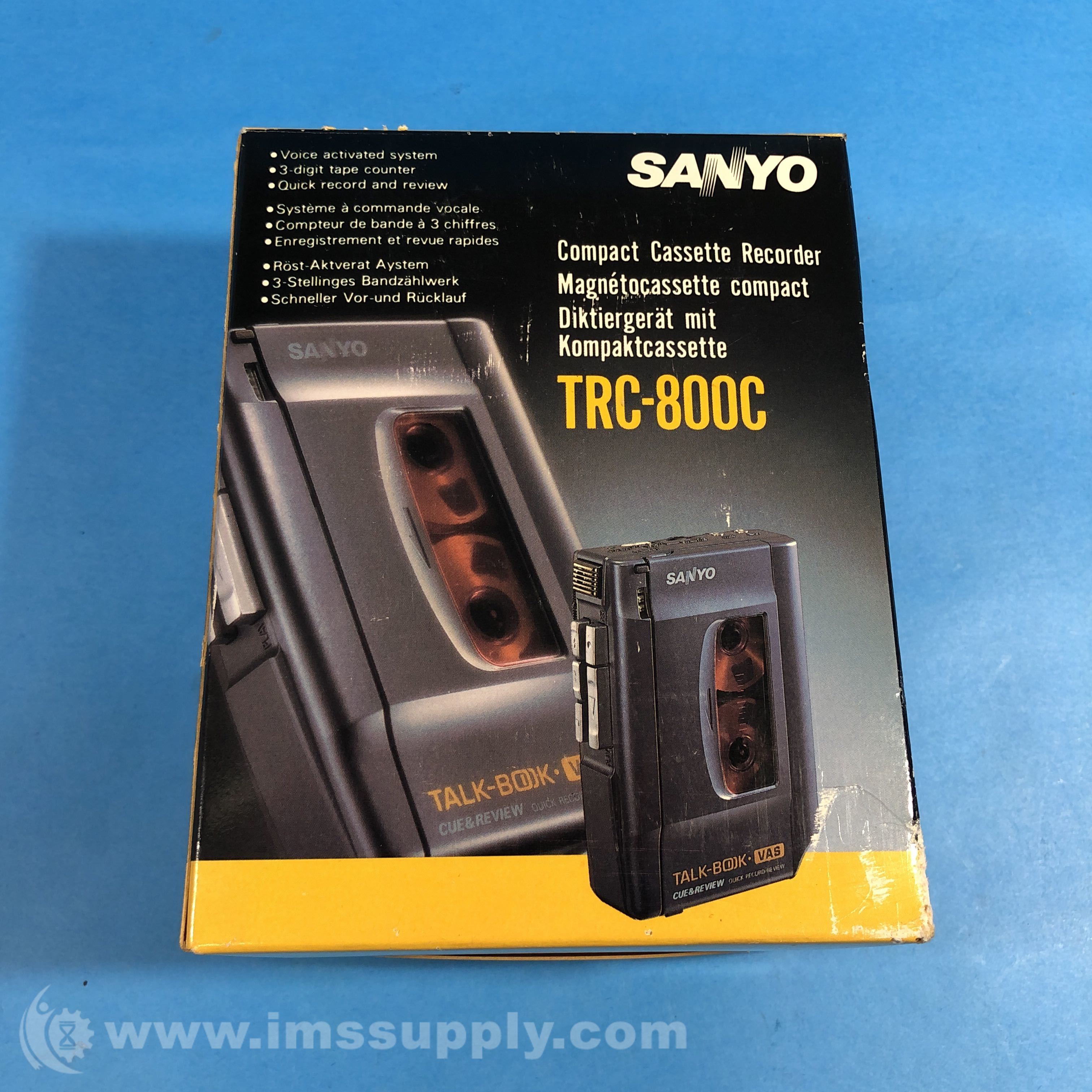Sanyo TRC-800C Cassette Recorder and Player - IMS Supply