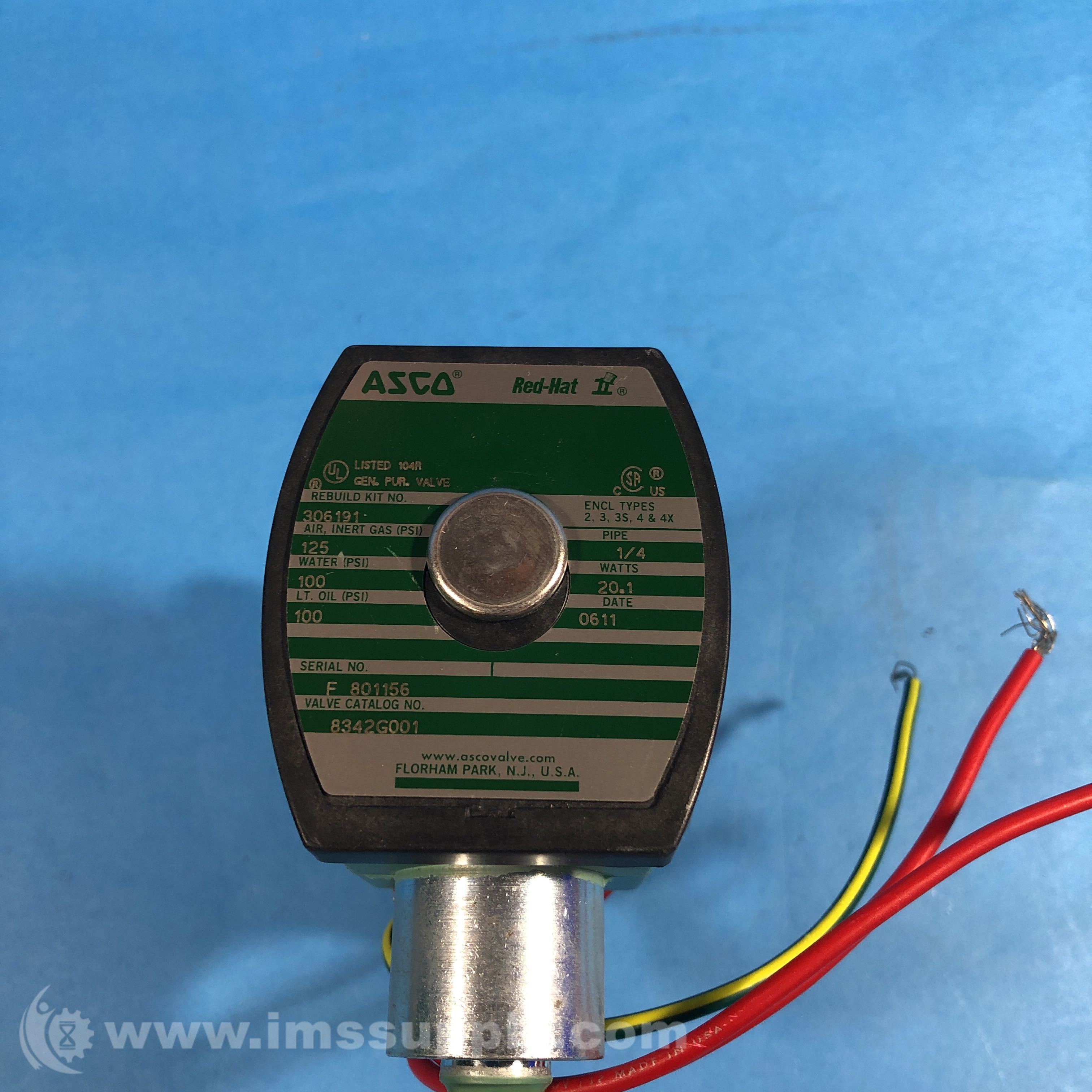 Asco 8342G001 120/60VAC Solenoid Valve - IMS Supply