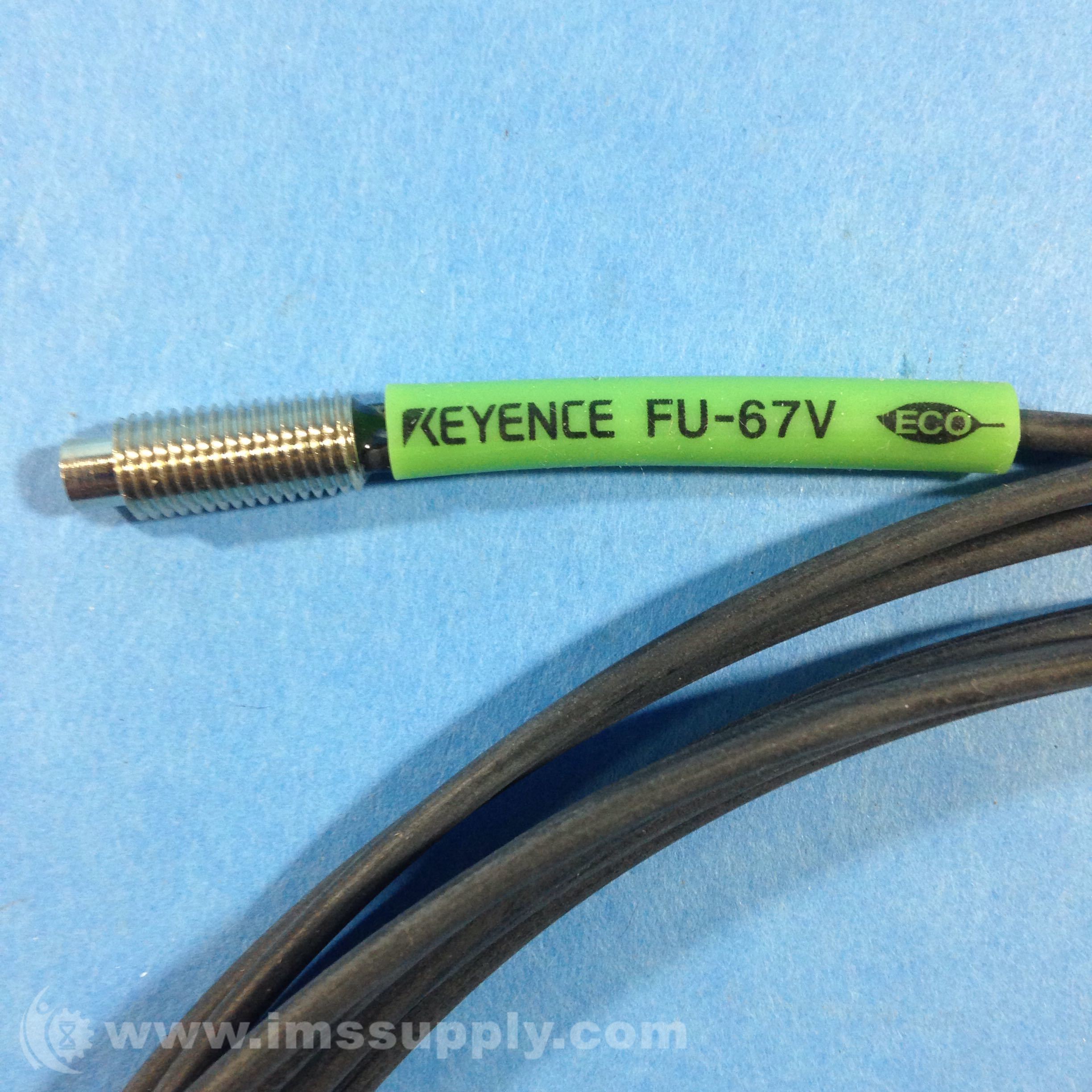 Keyence Corp FU-67V Fiberoptic Sensor 2M Cable M6 Connector - IMS Supply