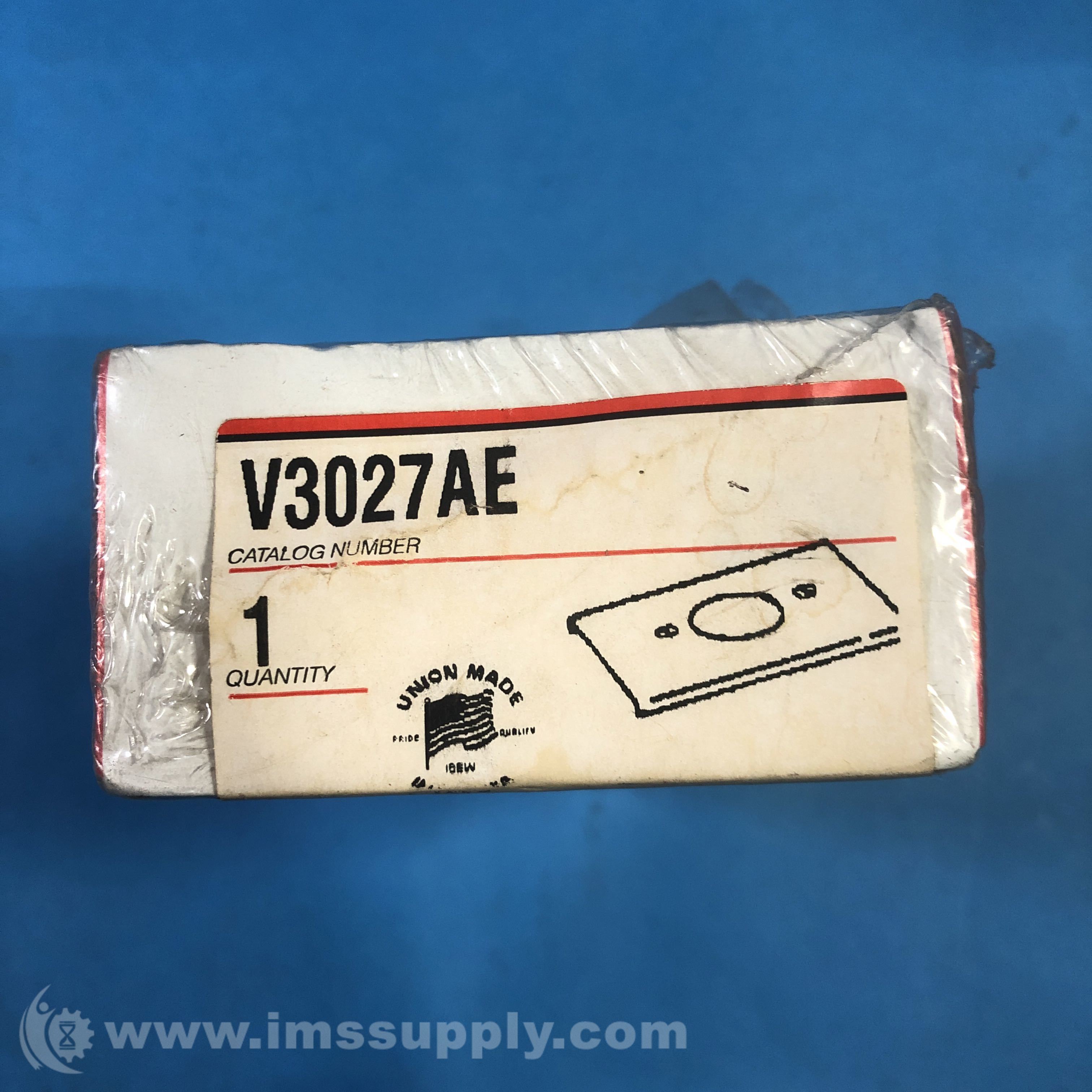 Wiremold V3027AE Stl Single Recept Plate 3000 Ivory - IMS Supply