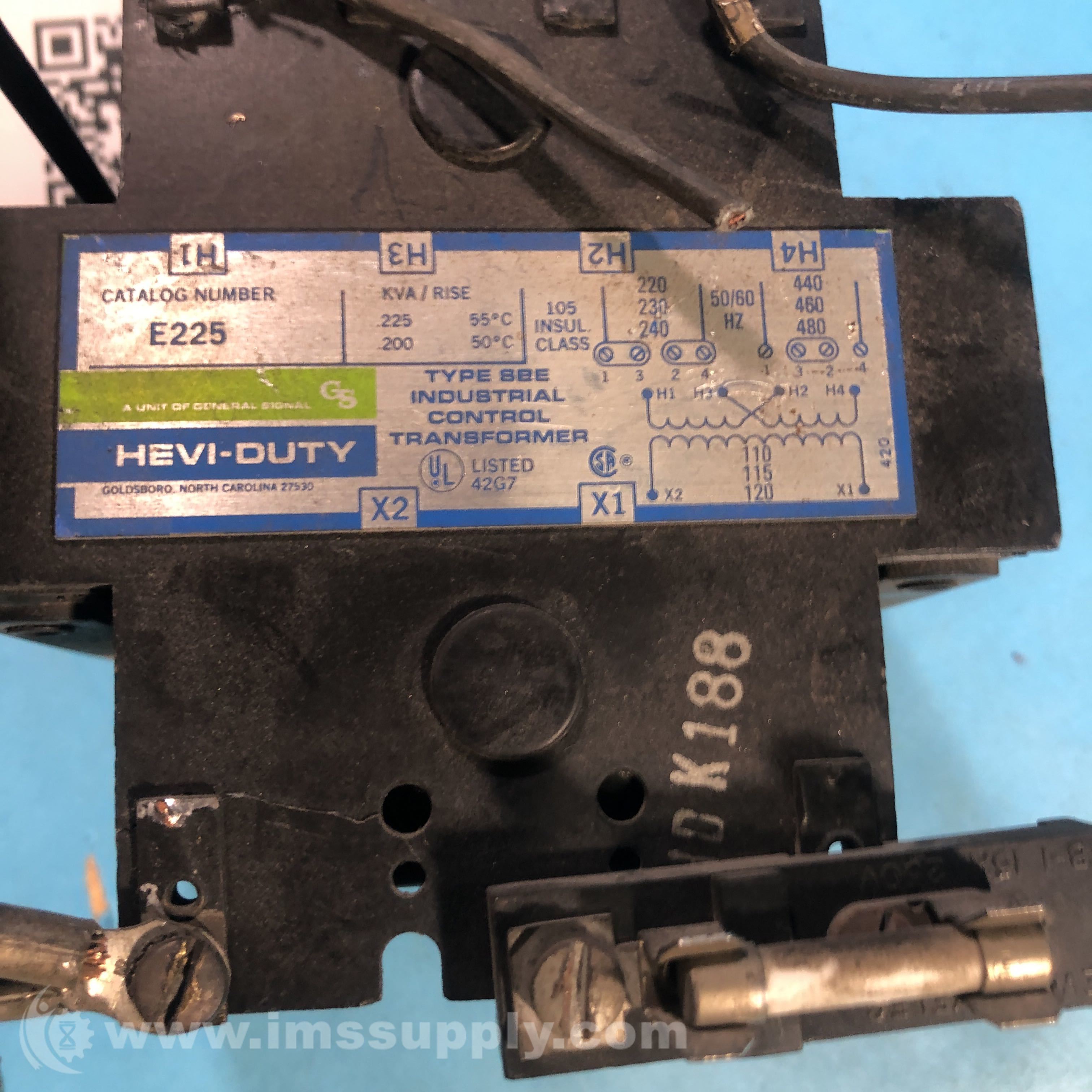 General Signal E225 Hevi-Duty Transformer - IMS Supply