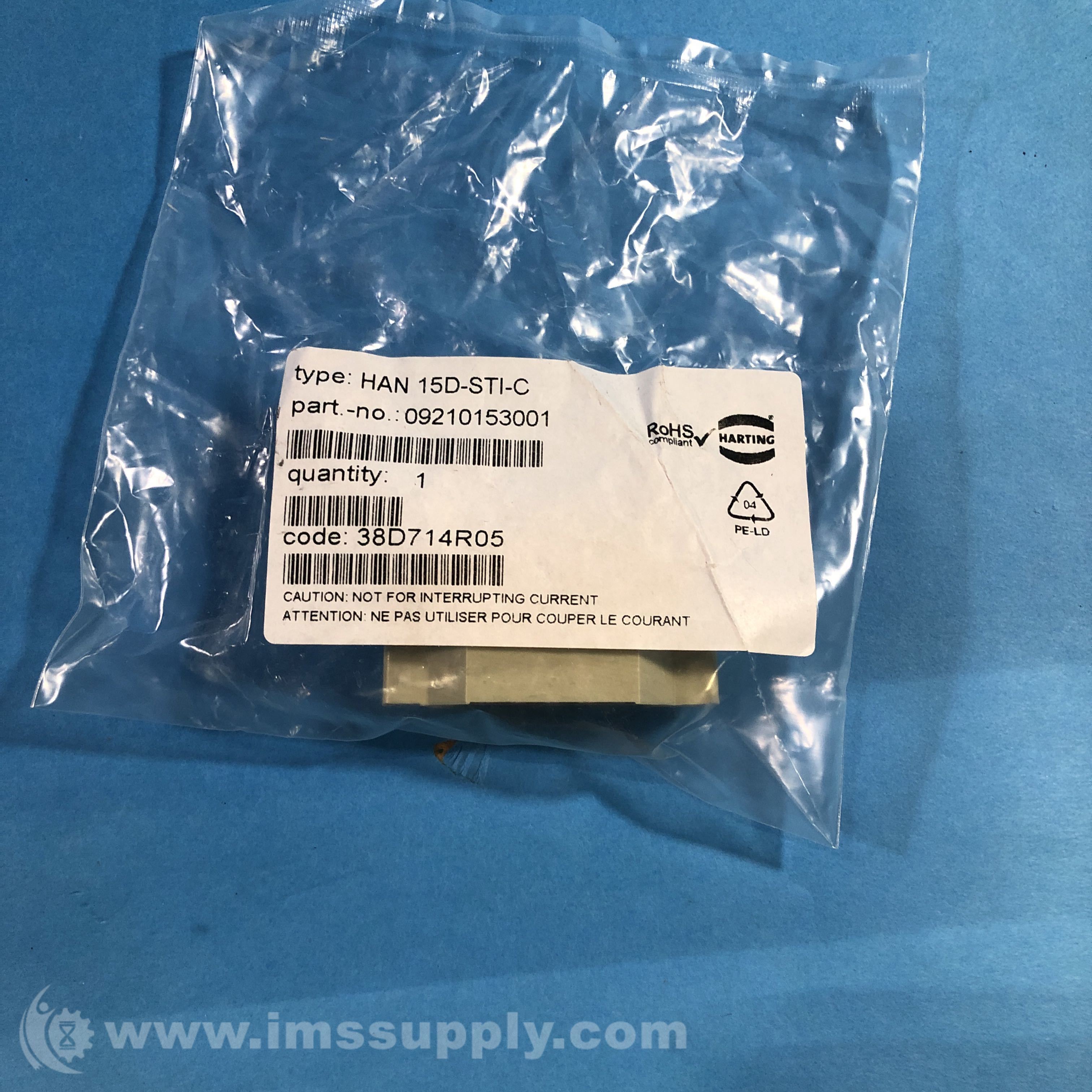 Harting 09-21-015-3001 Heavy Duty Power Connector - IMS Supply